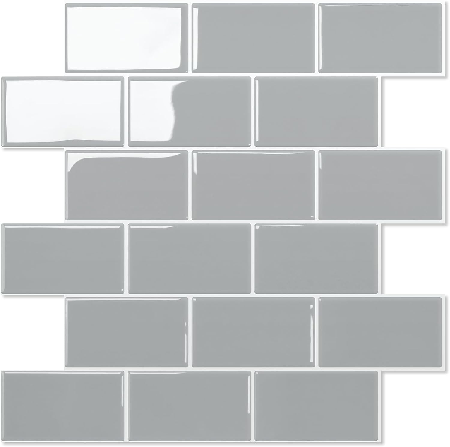 Subway Tiles Self Adhesive for Kitchen Splashbacks, 10-Sheet Peel and ...