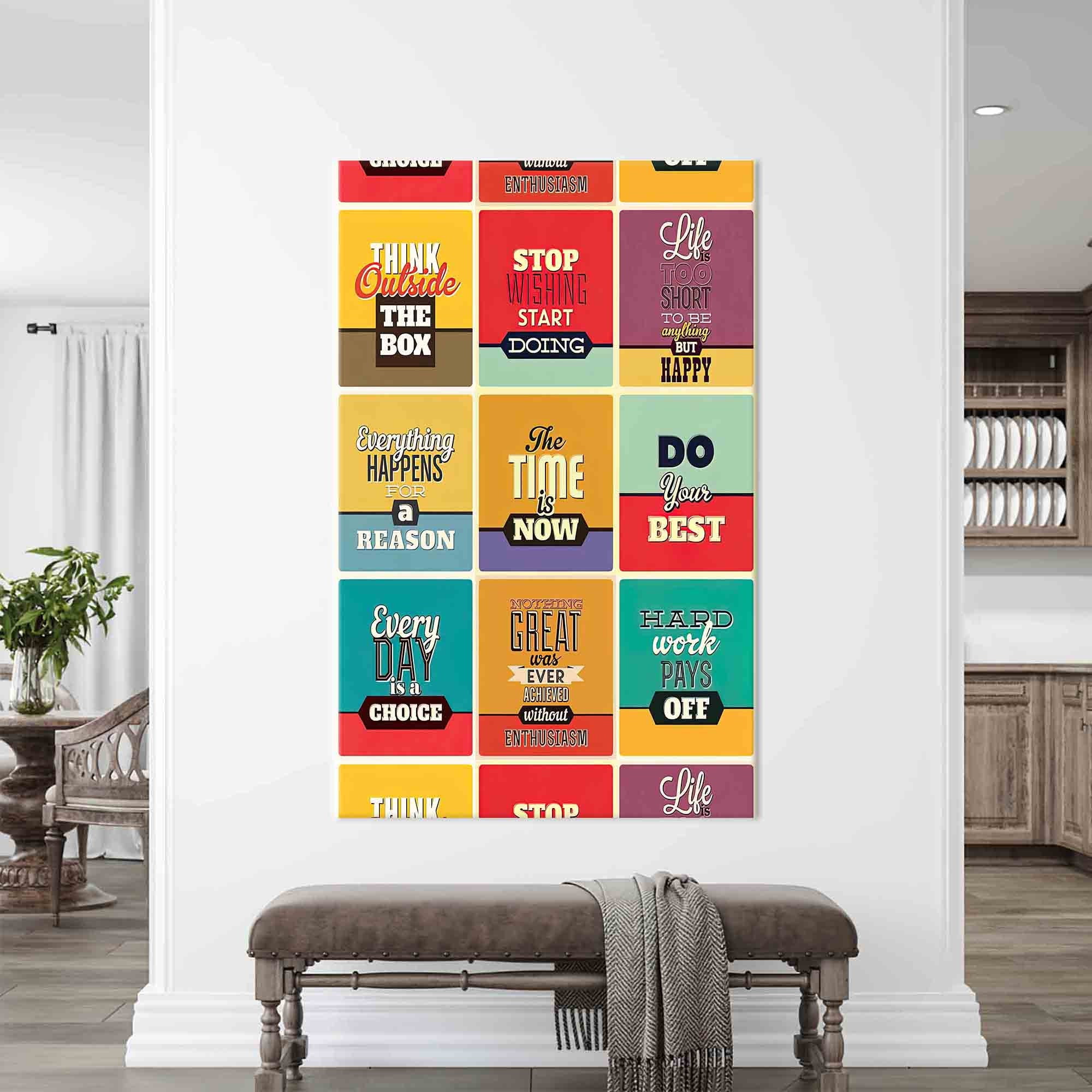 Success Art, Motivation Art Canvas, Quote Canvas Gift, Positive Quotes ...