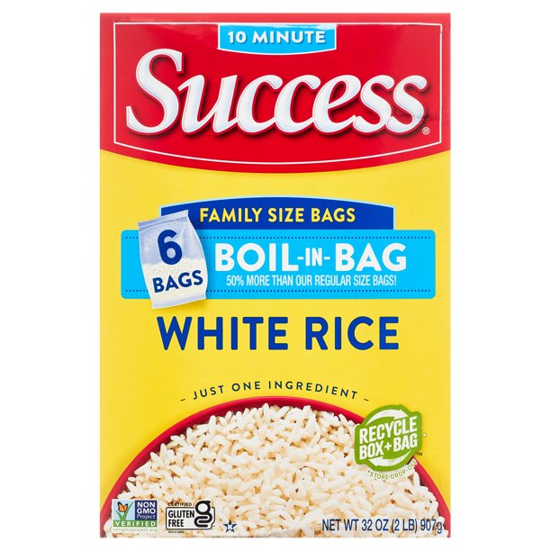 Success Boil-in-Bag Rice, Precooked Long Grain White Rice, Gluten Free ...