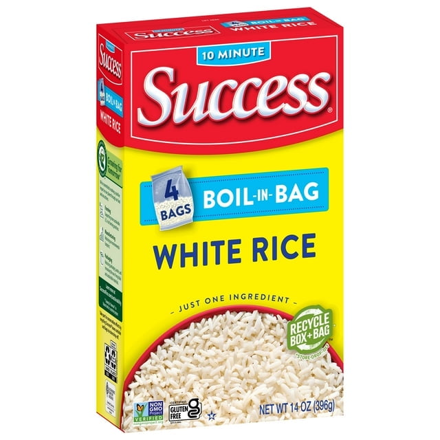 Success Boil-in-Bag Rice, Precooked White Rice, 14 oz, 4 Bags - Walmart.com
