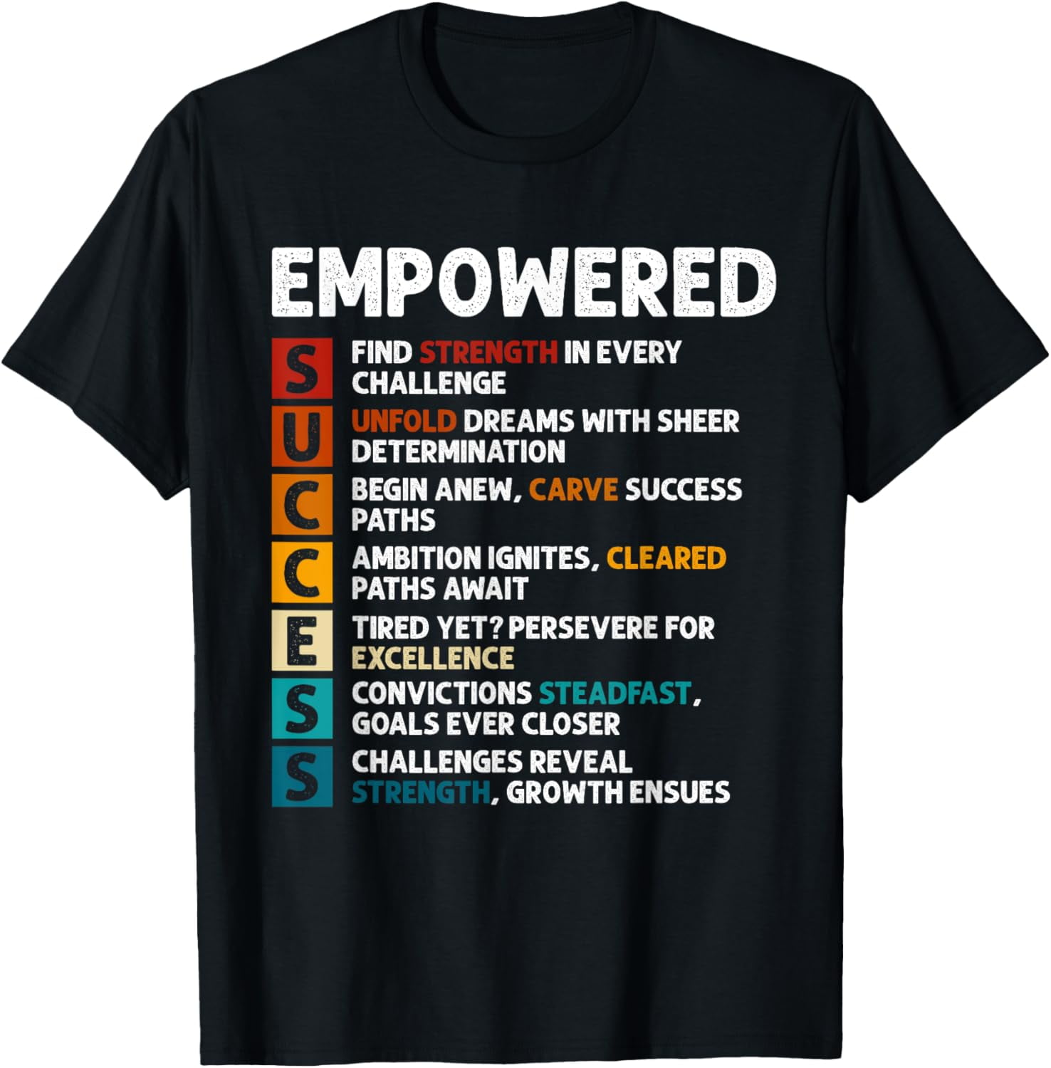 Success Definition Motivational Quote Affirmations T-Shirt - Walmart.com