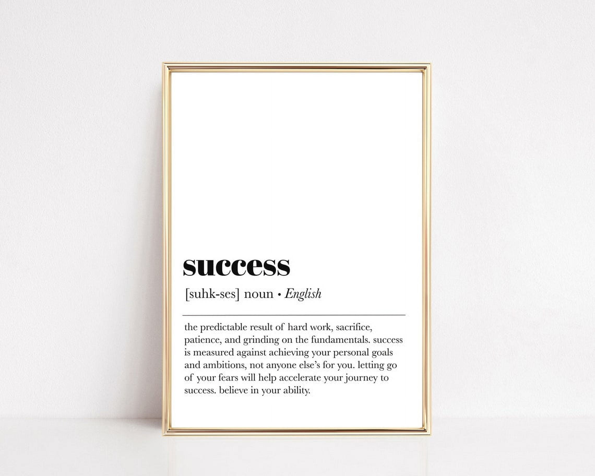 Success Definition Office Wall Art Home Office Decor Motivational ...