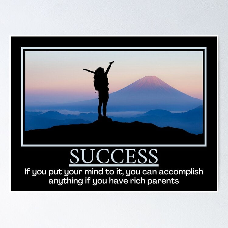 Success- Demotivational Poster Poster- Unframed Poster | Wall Art ...