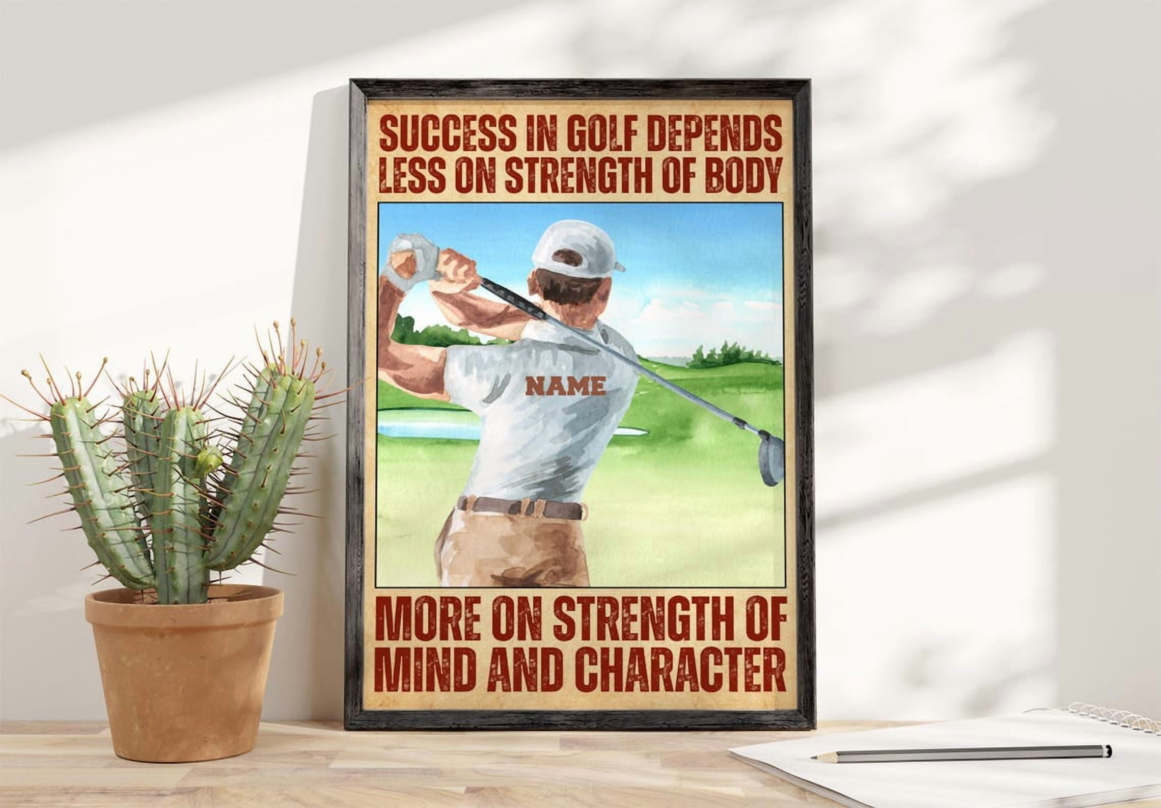 Success In Golf Depends Less On Strength Of Body Poster, Vintage Golf ...