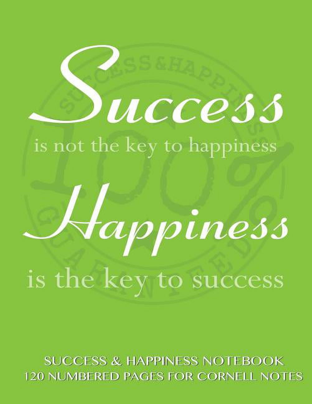Success and Happiness Notebook 120 Numbered Pages for Cornell Notes ...