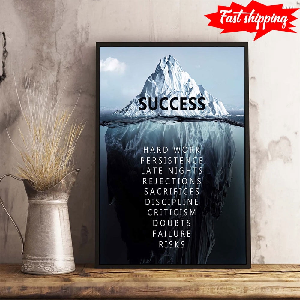 Success Motivational Iceberg Success Success Hard Work Persistence Late ...