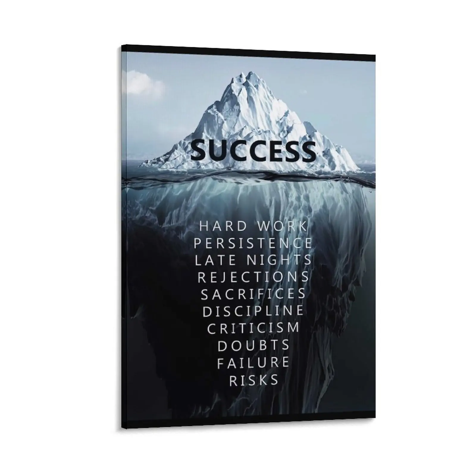 Success Motivational Poster - Iceberg Success Poster - Success Hard ...