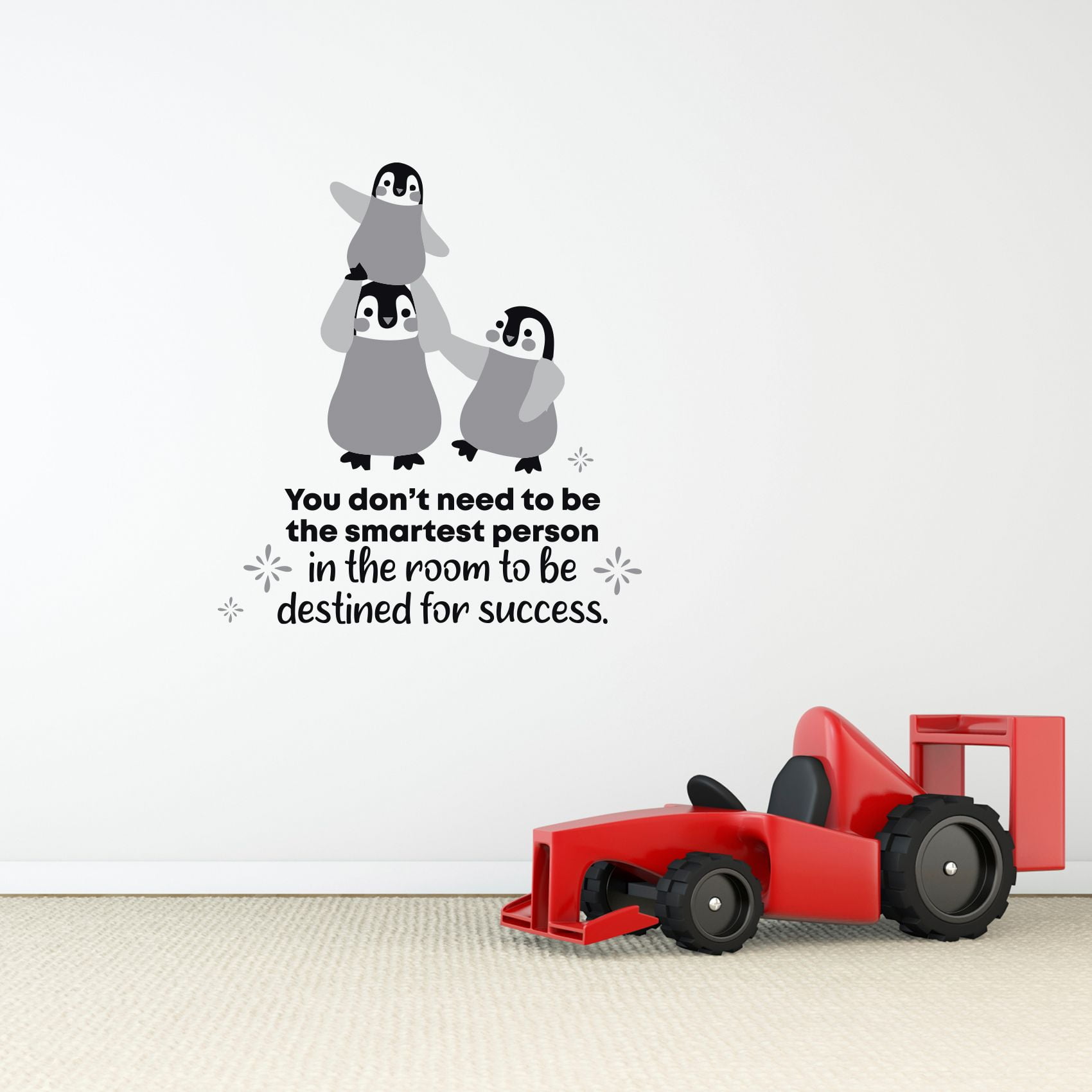 Success Penguin Animal Life Quote Cartoon Quotes Decors Wall Sticker ...
