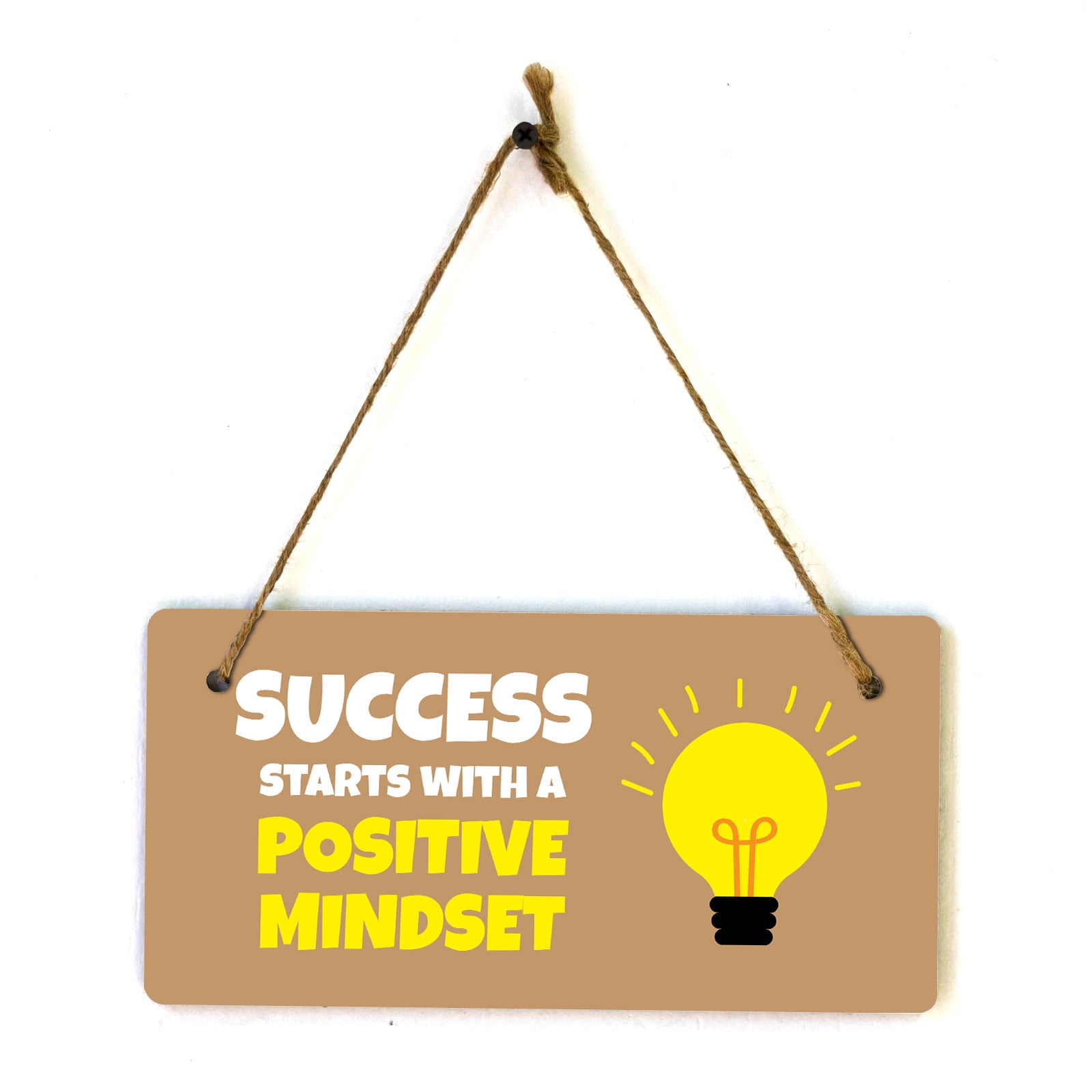 Success Starts With A Positive Mindset 5x10 Hanging Plus Wall or Door ...