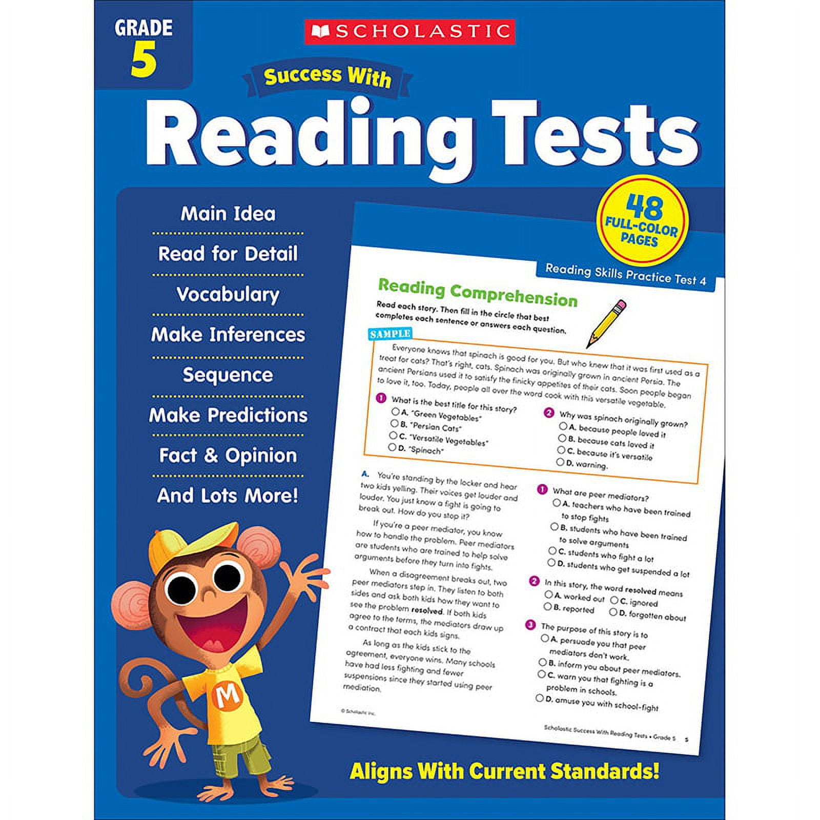 Success With Reading Tests: Grade 5 | Bundle of 10 Each - Walmart.com