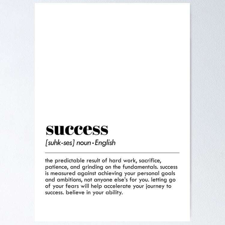 Success Word Definition Print , Definition Of A Word , Word Of The Day ...