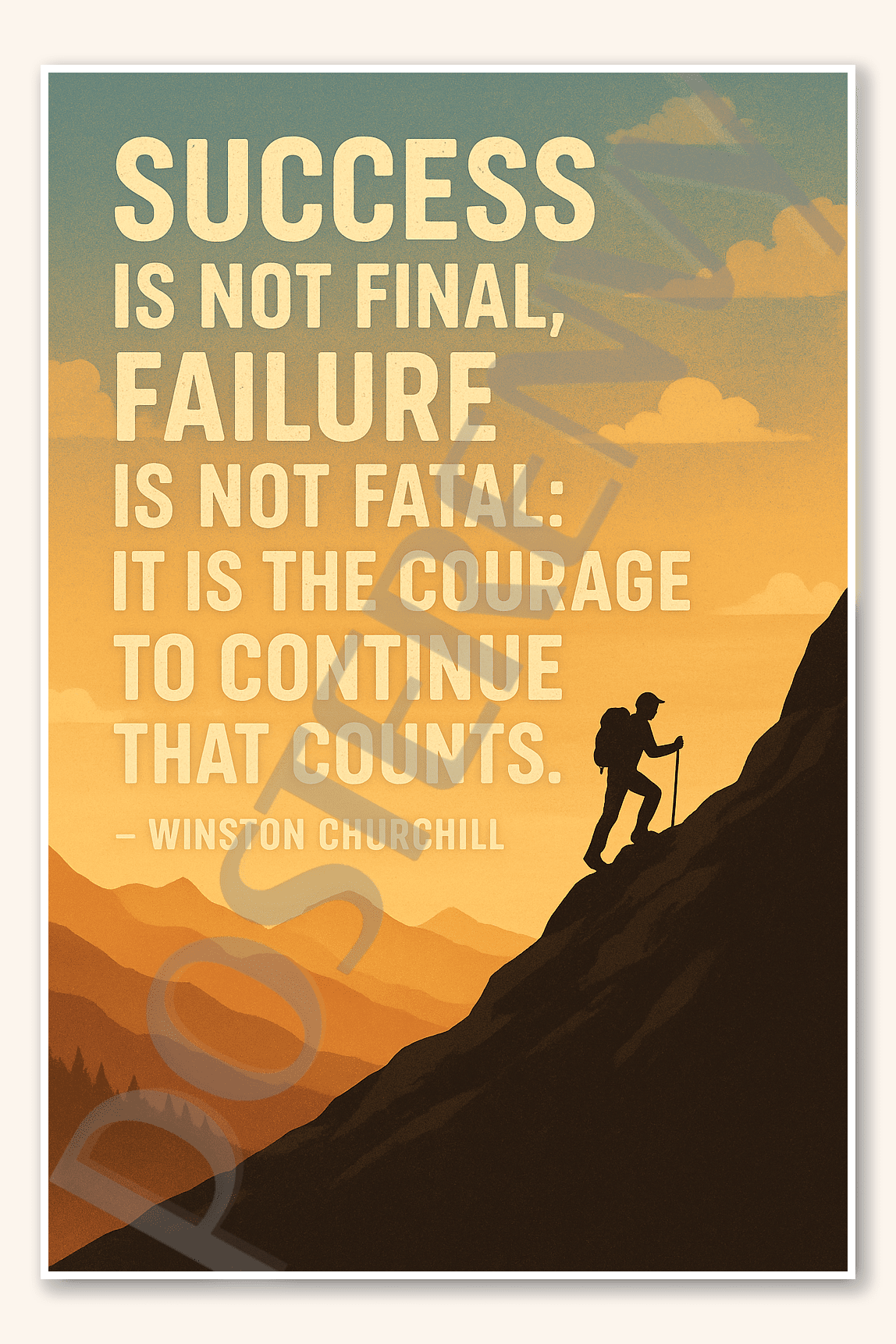 Success is not final failure is not fatal it the courage to continue ...