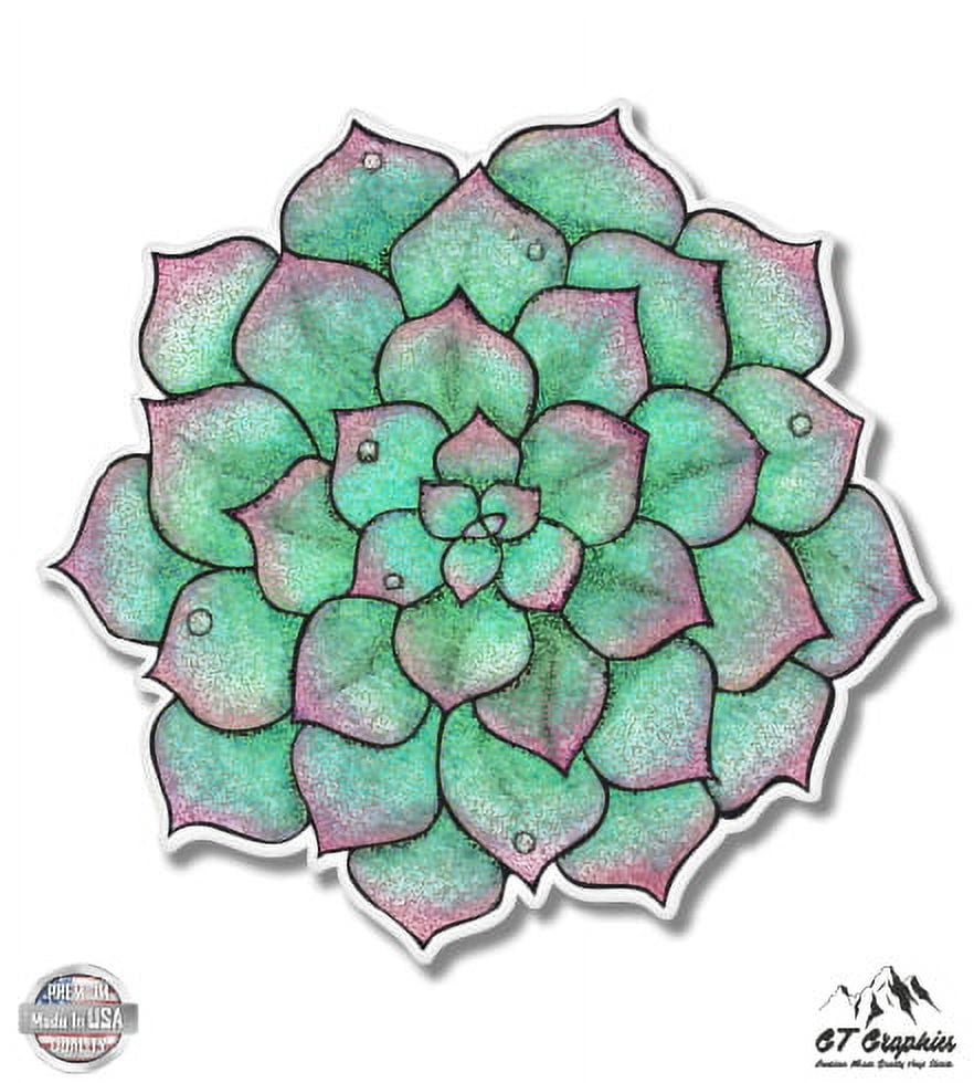 Succulent - 12" Vinyl Sticker Waterproof Decal - Walmart.com