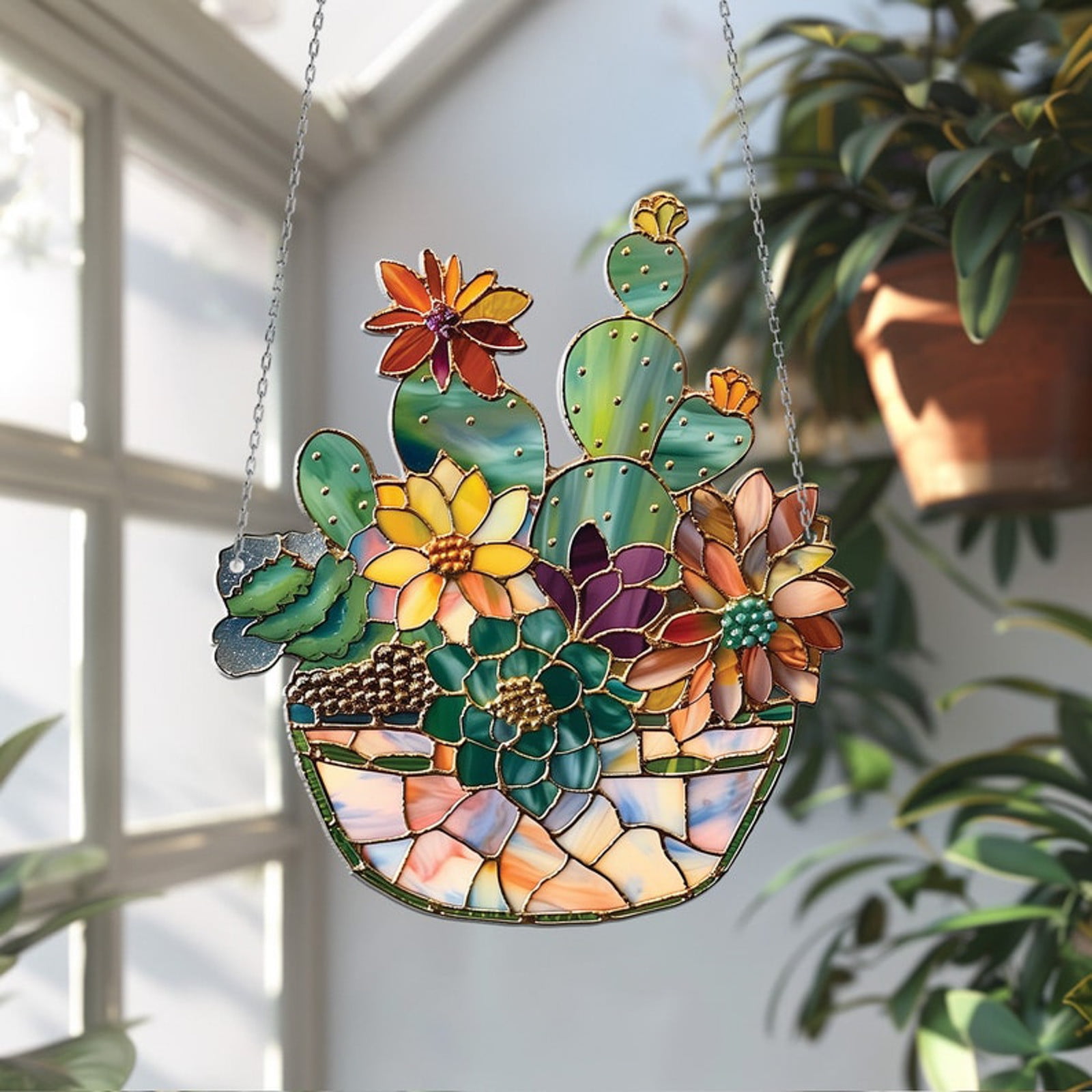 Succulent Acrylic Window Hanging Acrylic Window Hanging Art Decoration ...