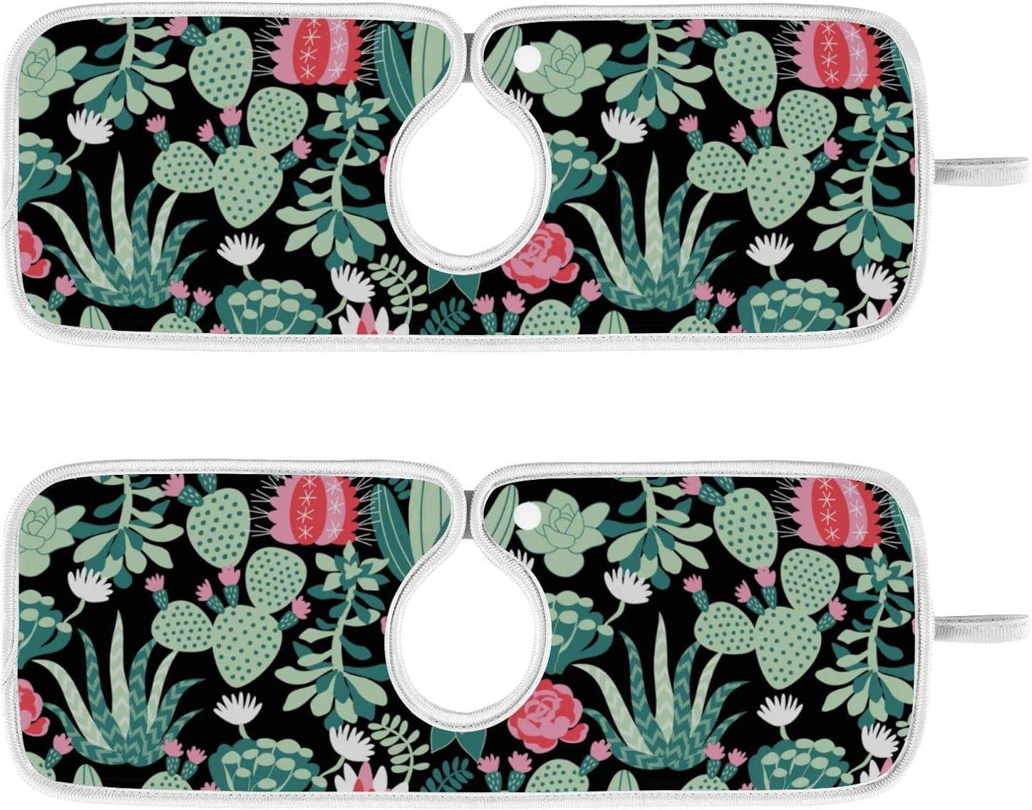 Succulent Cactus Retro Sink Splash Guard for Faucet 2 Packs Faucet ...