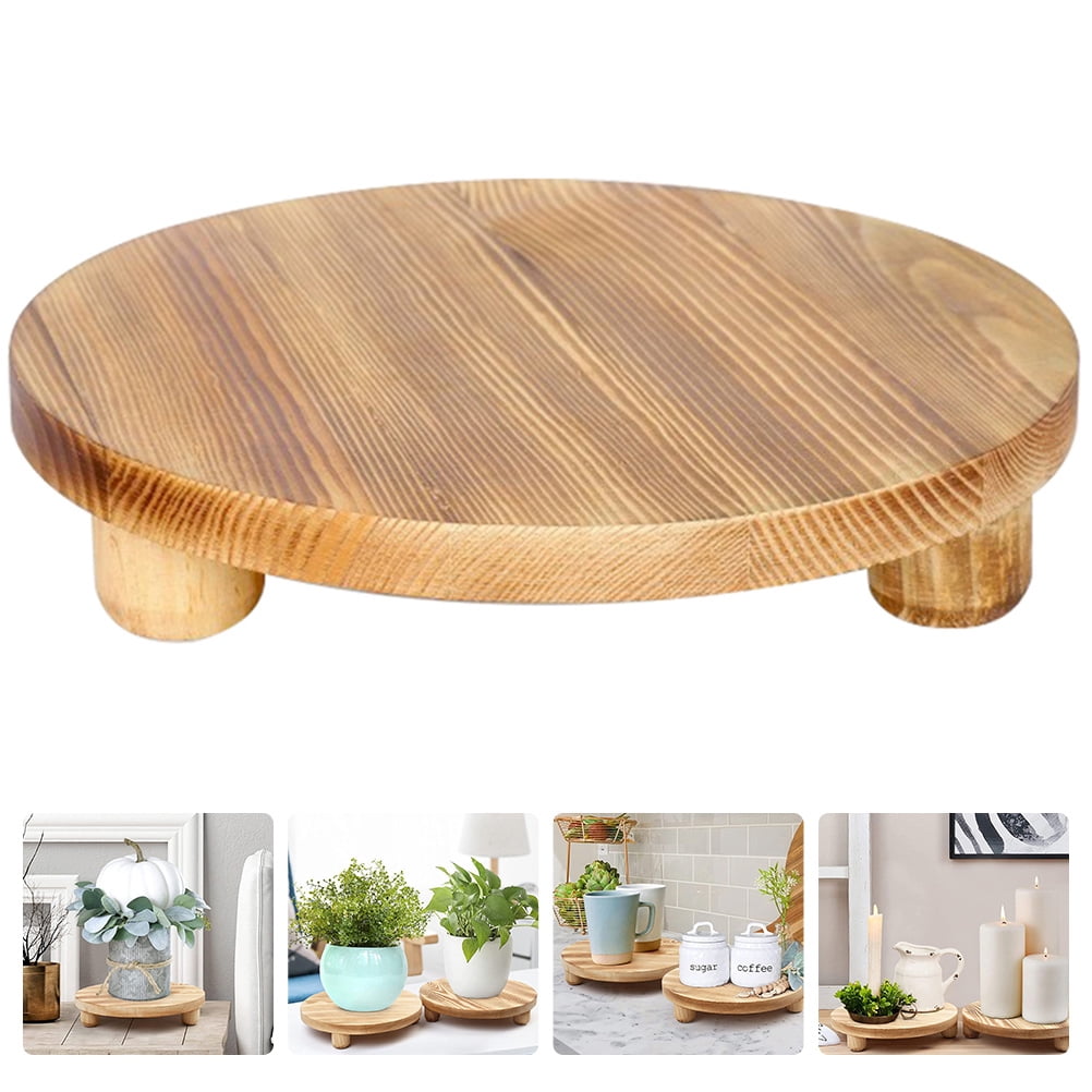 Wooden Plant Stand for Home Beige Pine Small Flowerpot Display Stand ...