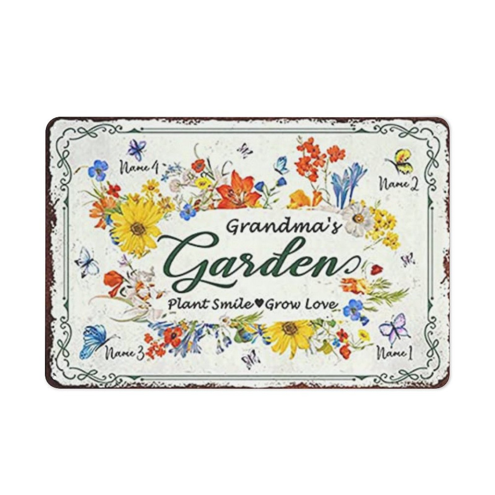 Succulent Garden Metal Sign: Jocelyn’s SUCCULENT Garden – Plant Smiles ...