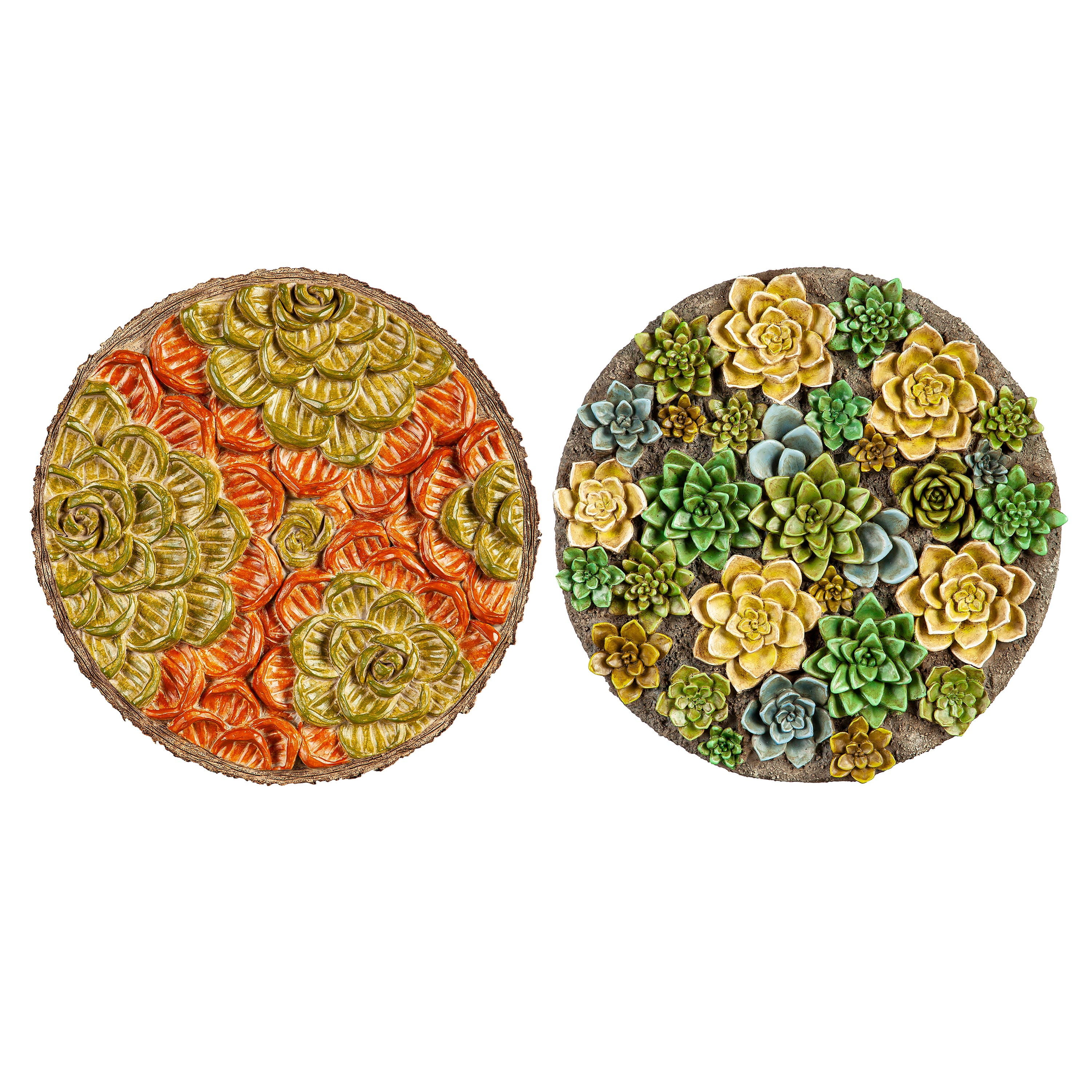 Succulent Greenery Garden Stone, 2 Asst - Walmart.com