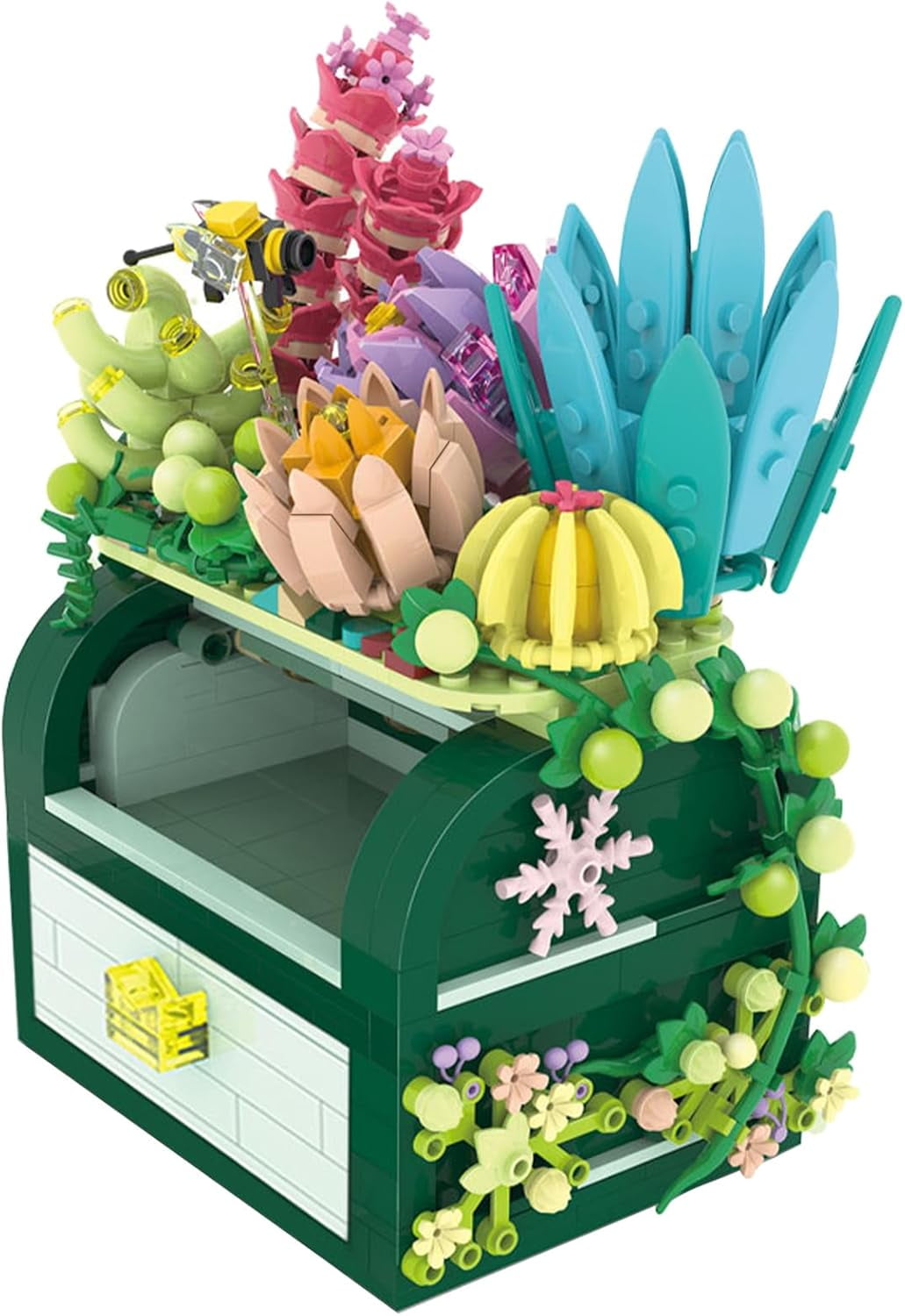 Succulent Organiser Building Blocks Set,Collection Model Set for Adults ...