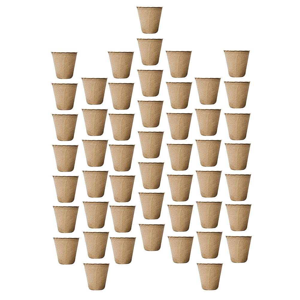 Succulent Paper Round Flower Pot Paper Pulp Nursery Pots 6cm Brown ...