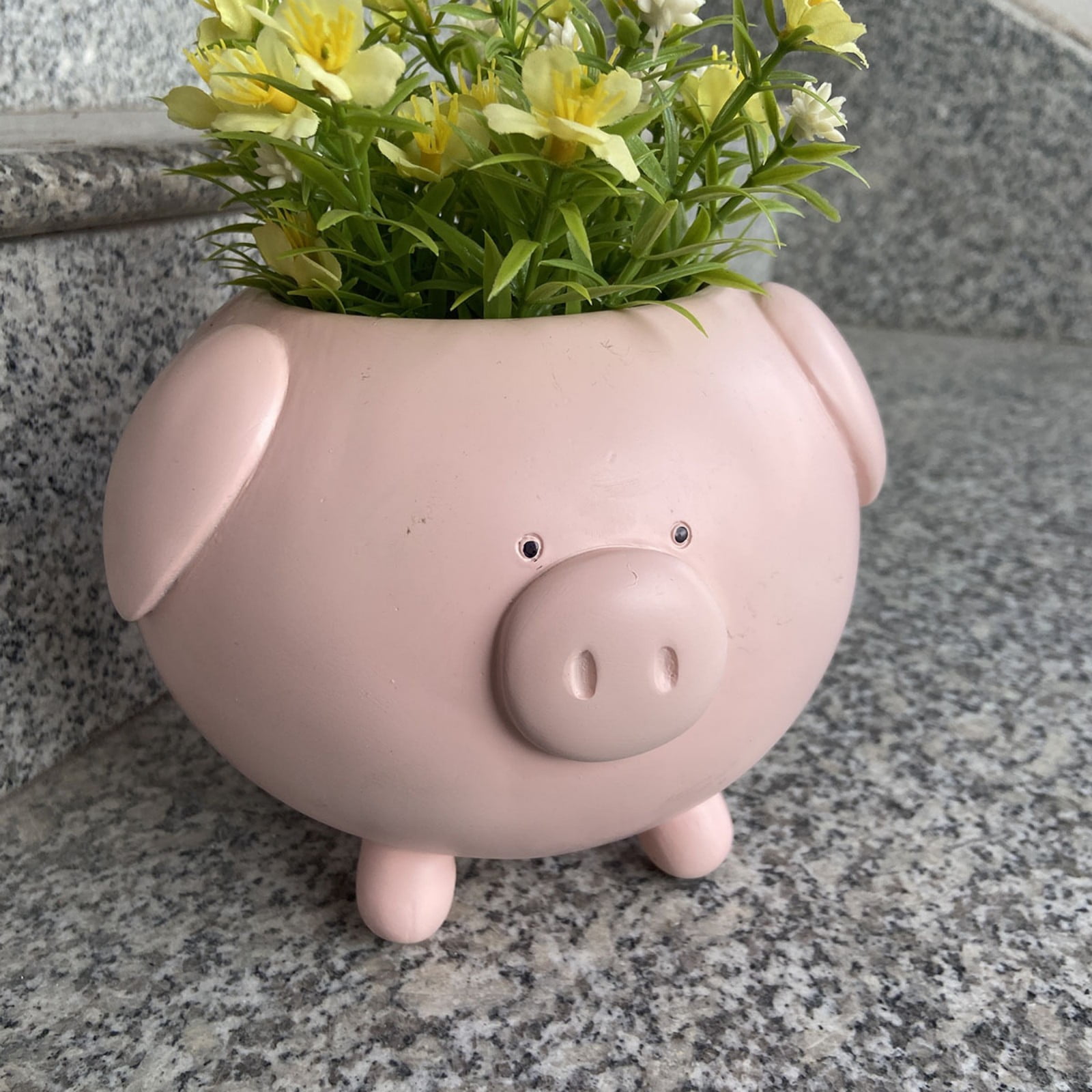 Succulent Pig Plant Pot, Animal Resin Planters Pots, Cute Pig Planters ...