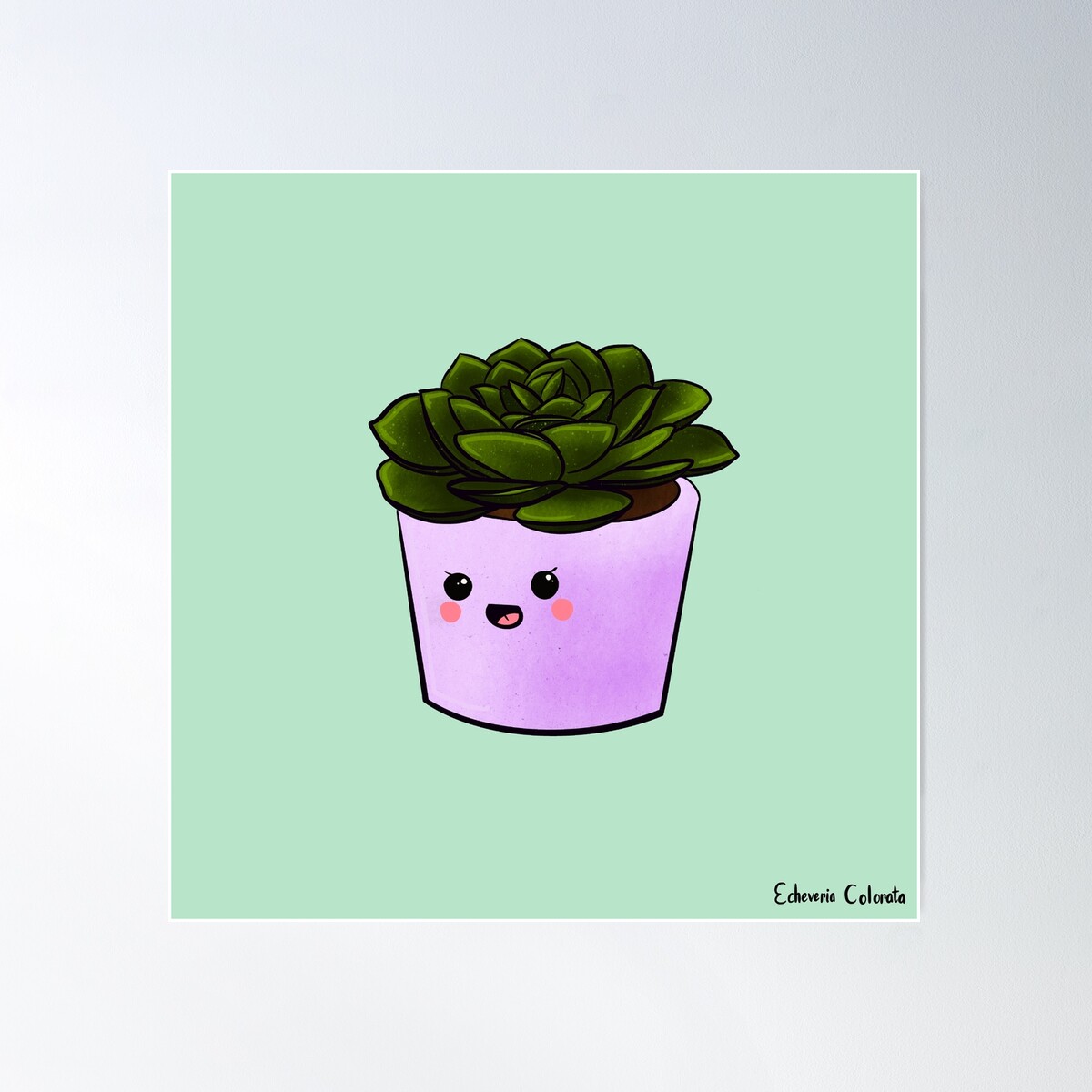 Succulent Plant Buddy Poster Wall Art, Modern Wall Decor For Living ...