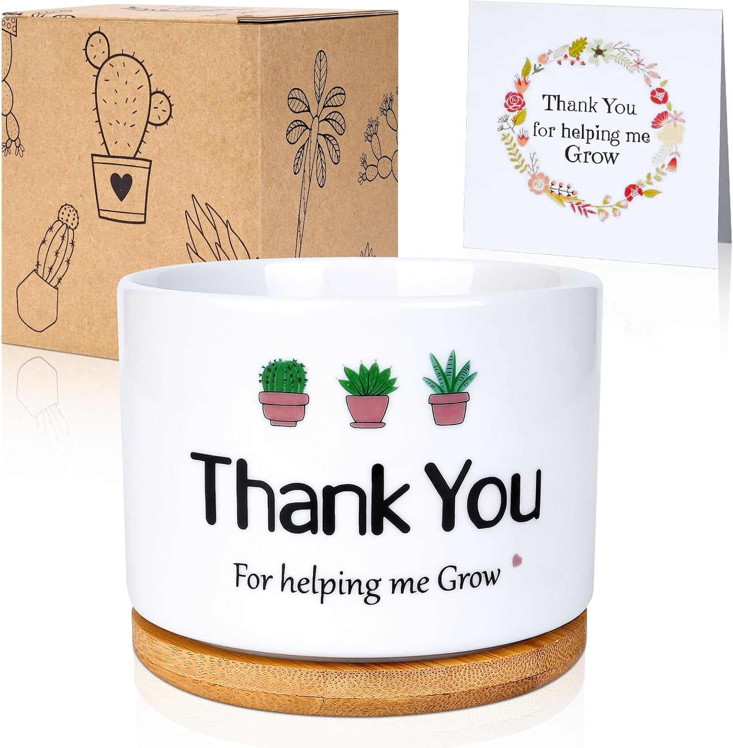 Succulent Plant Pot,Teacher Appreciation Gifts Set, Best Retirement ...