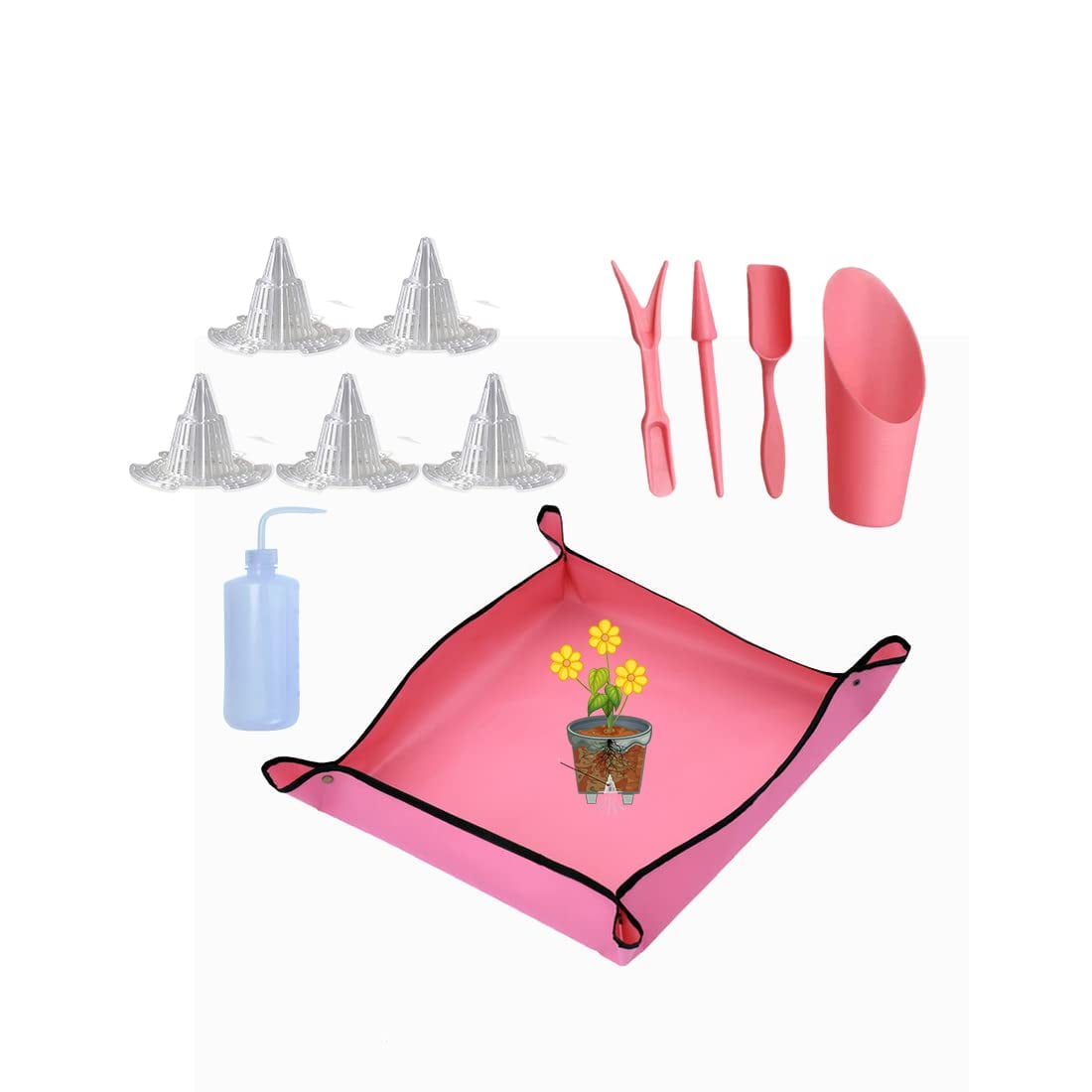 Succulent Plant Tools Set,Indoor Plants Tool Kit,Repotting Mat,Fairy ...