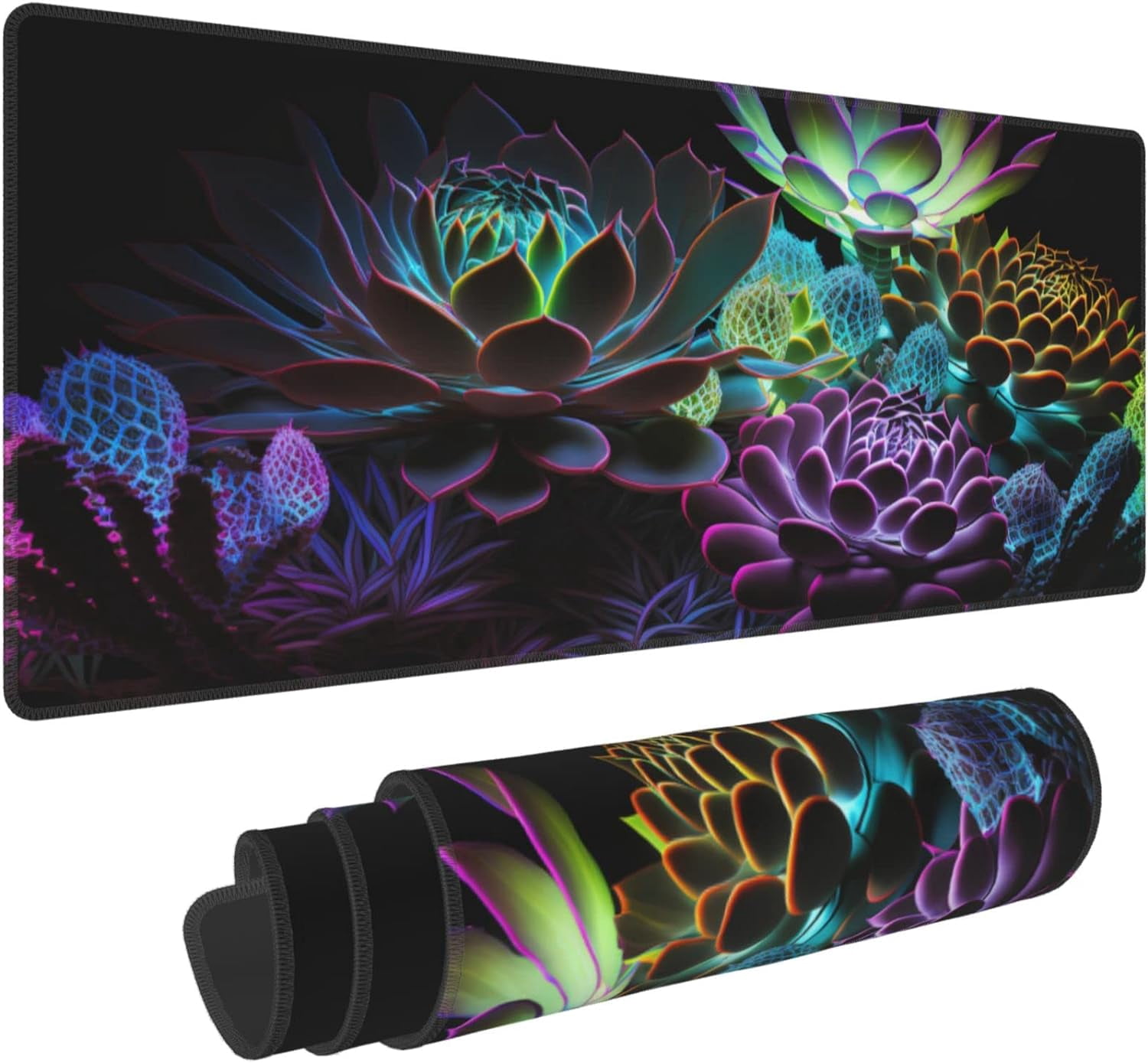 Succulent Plants Extended Big Mouse Pad Large,XL Gaming Mouse Pad Desk ...