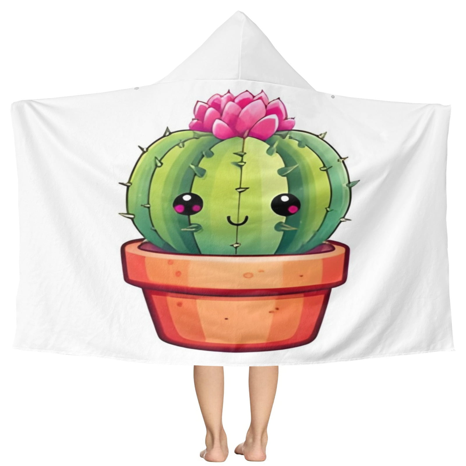 Succulent Plants Pattern Beach Poncho - Microfiber - Towel - Kids ...