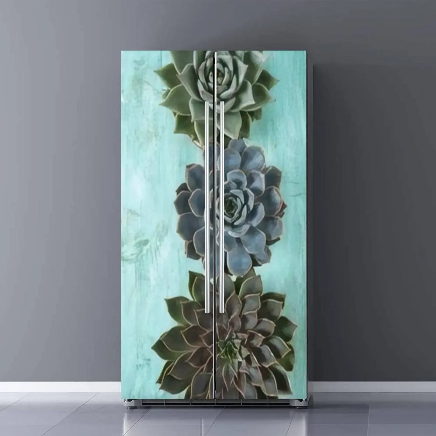 Succulent Plants Refrigerator Sticker Self Adhesive Garden Botanical ...
