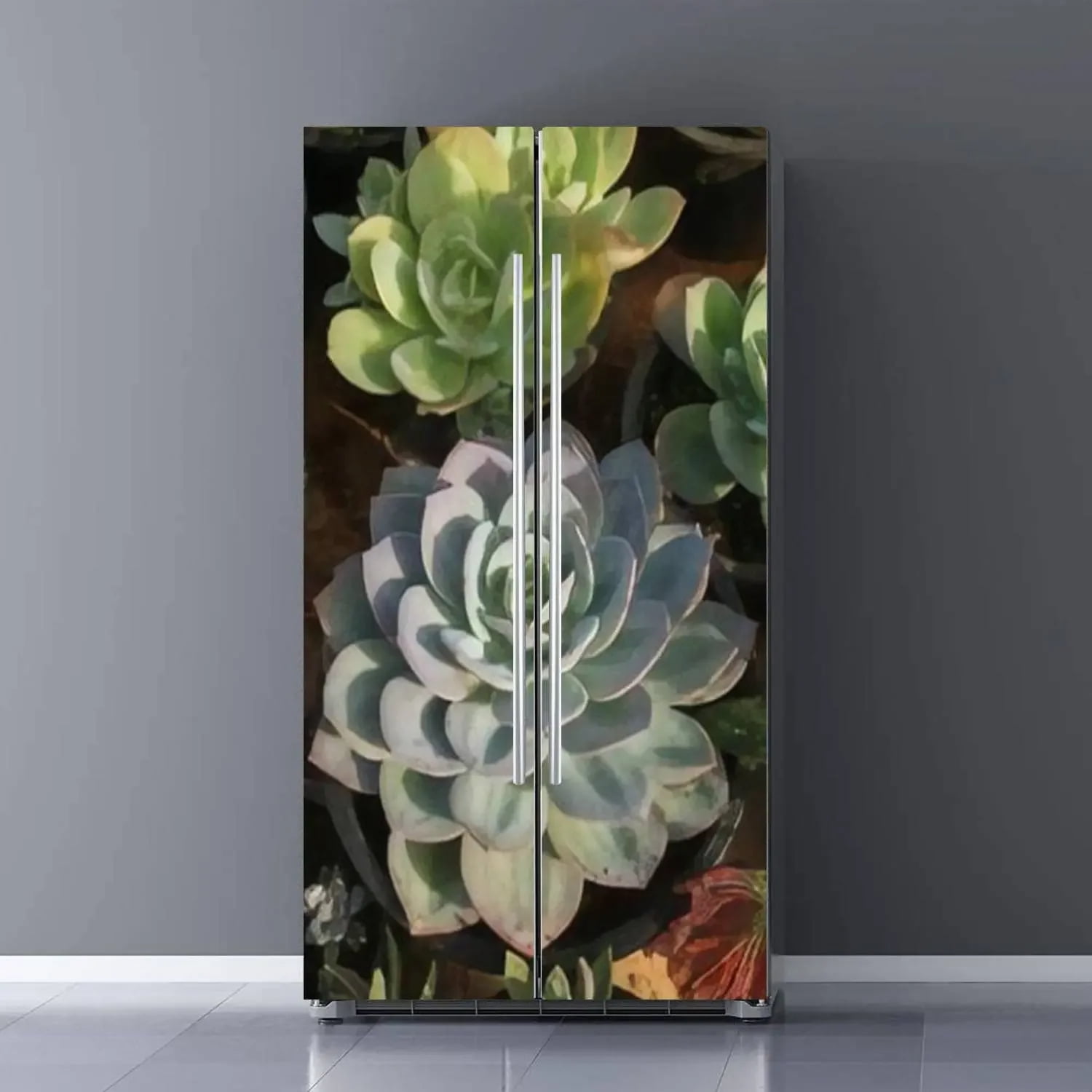 Succulent Plants Refrigerator Sticker Self Adhesive Garden Botanical ...