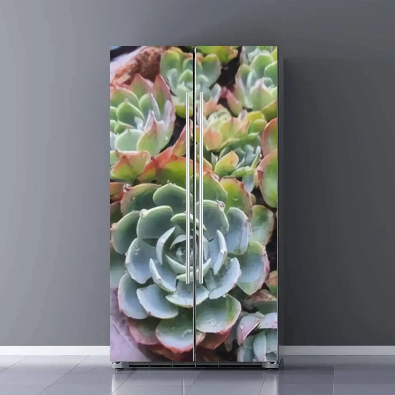 Succulent Plants Refrigerator Sticker Self Adhesive Garden Botanical ...