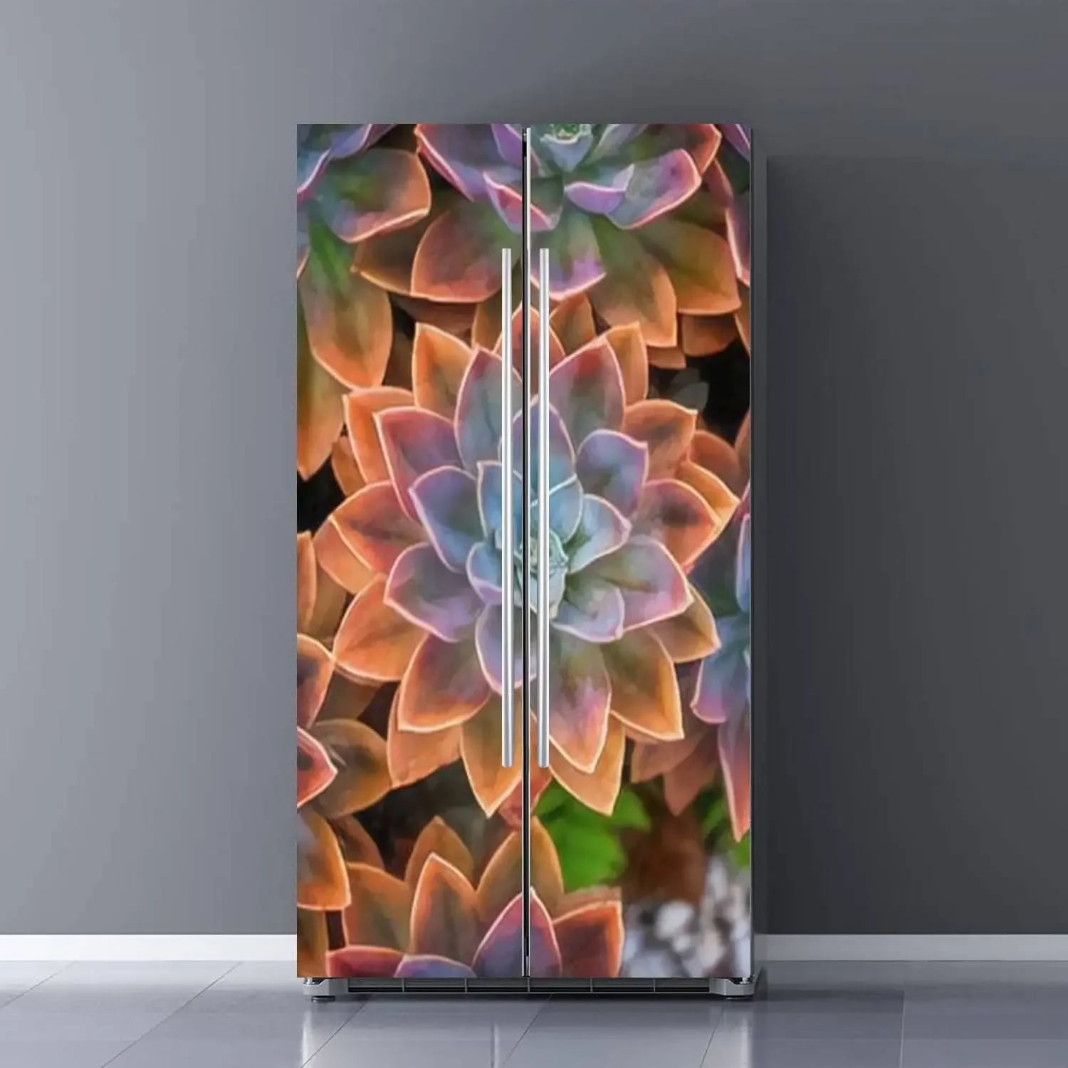 Succulent Plants Refrigerator Sticker Self Adhesive Garden Botanical ...