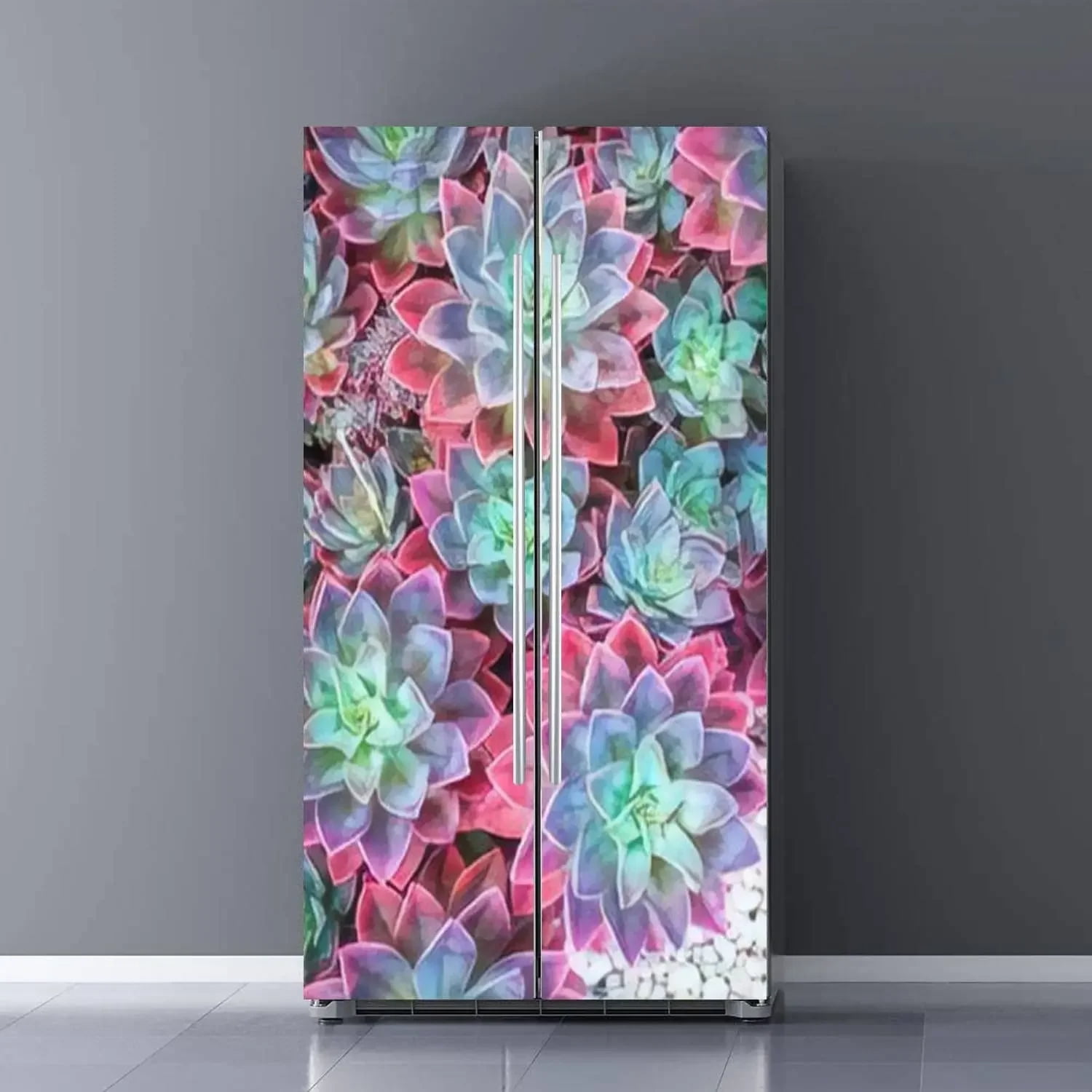 Succulent Plants Refrigerator Sticker Self Adhesive Garden Botanical ...