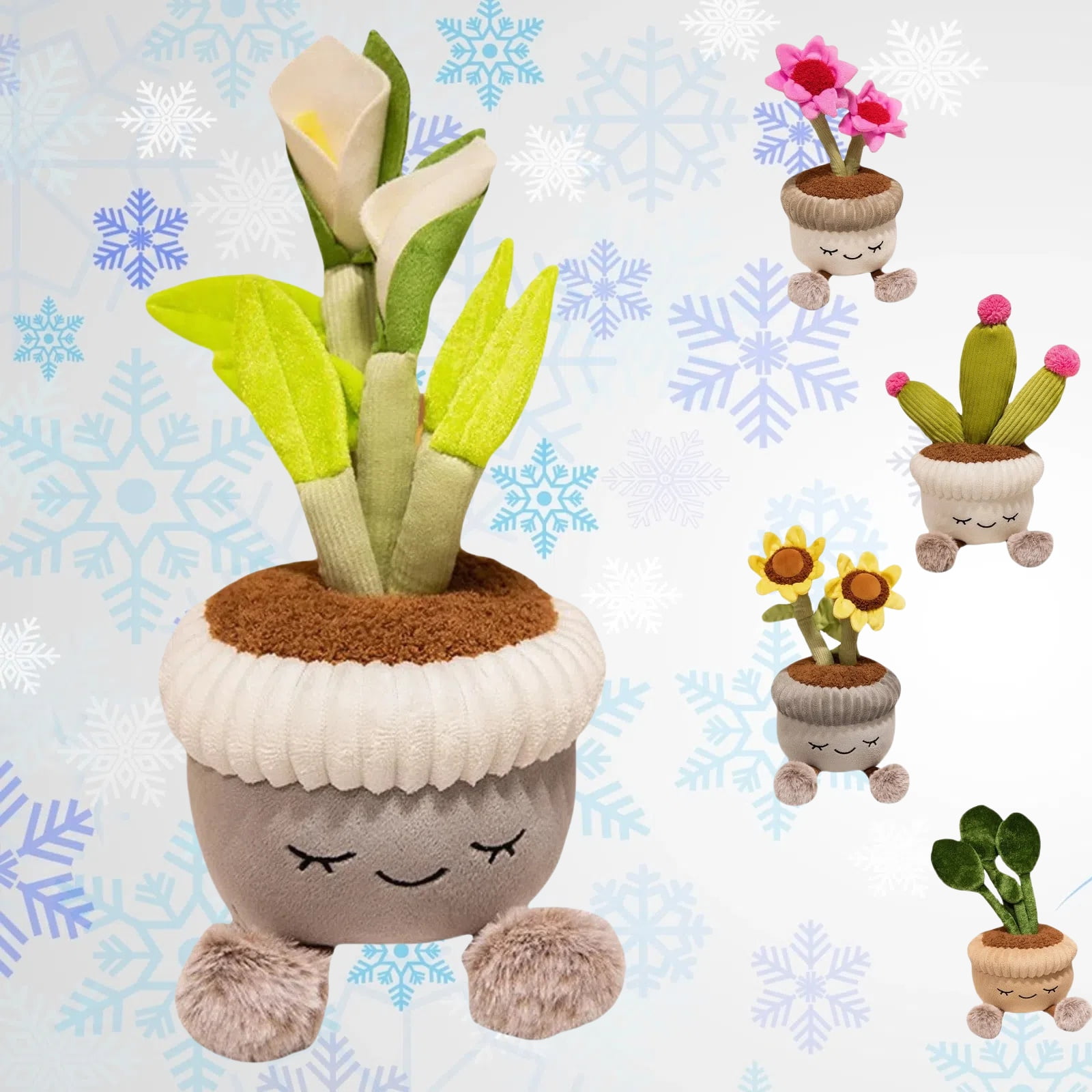Succulent Plush Toy Potted Plants, Realistic Stuffed Soft Plush Doll ...