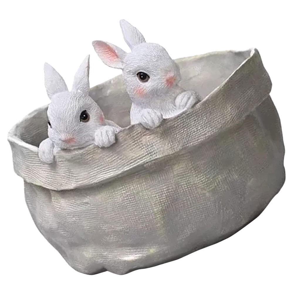 Succulent Pots Bunny Sculpture Rabbit Flower Planters Outdoor - Walmart.com