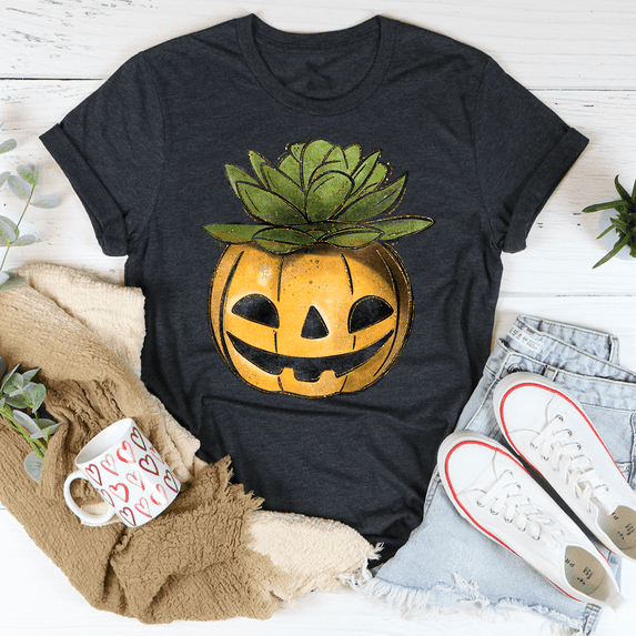 Succulent Pumpkin Tee Athletic Heather S Peachy Sunday T-Shirt ...