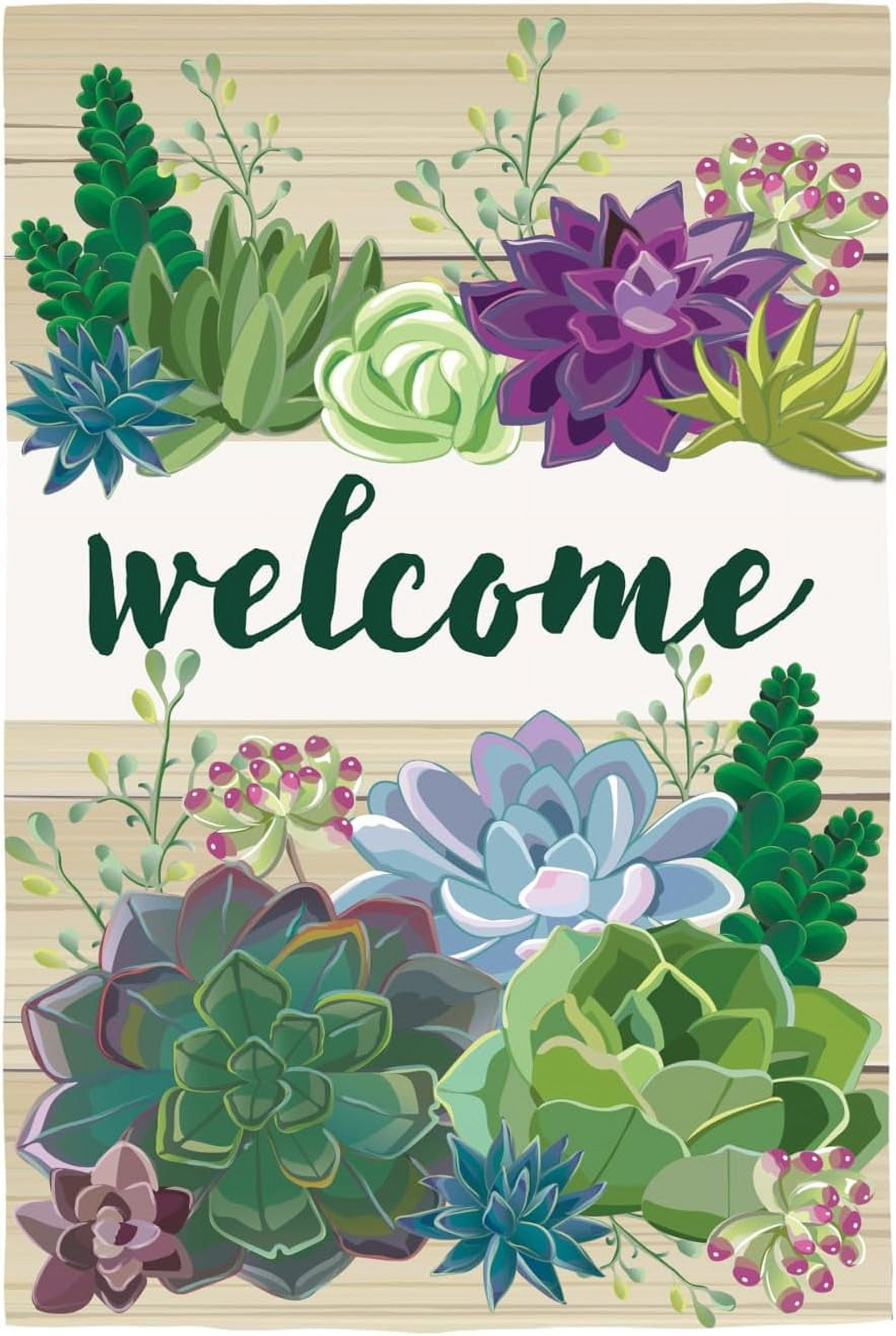 Succulent Spring Garden Flags double sided | Small Garden Flags For ...