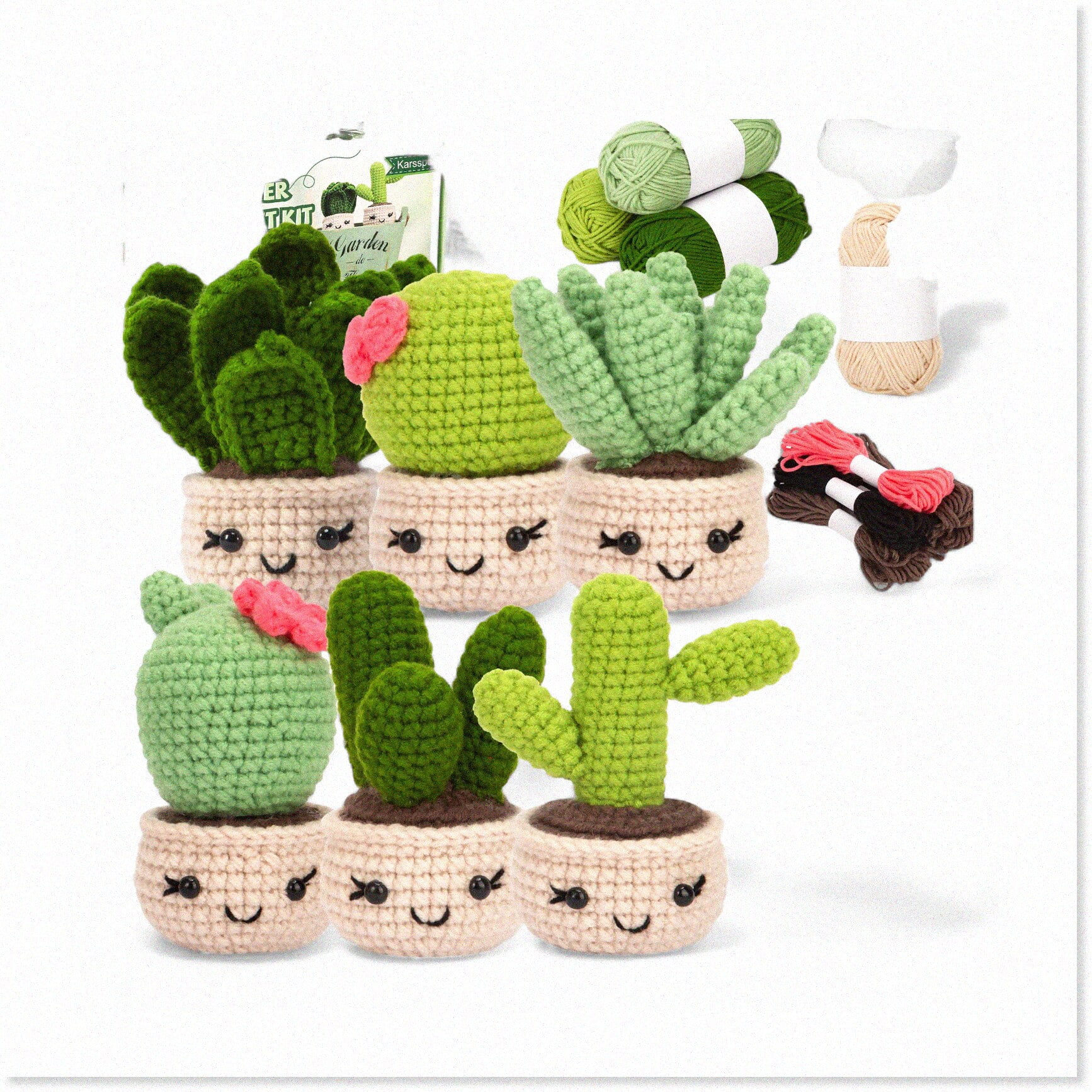 Succulent Stitch Crochet Kit: Complete Beginner's Set with Step-by-Step ...