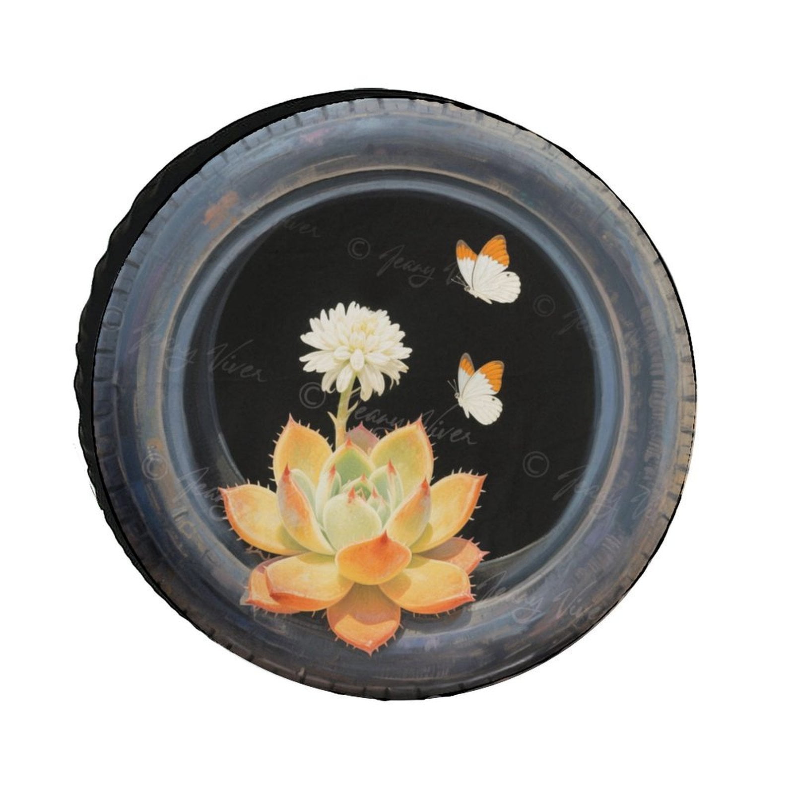 Succulent Universal Polyester Spare Tire Cover for Trailer RV SUV Truck ...