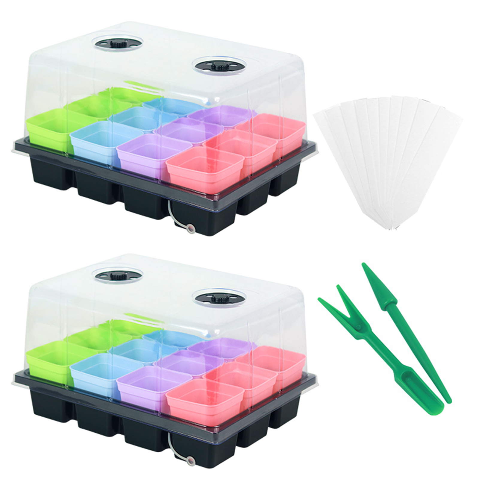 Succulent flower pot seedling cutting hole tray 12 grid seedling box ...