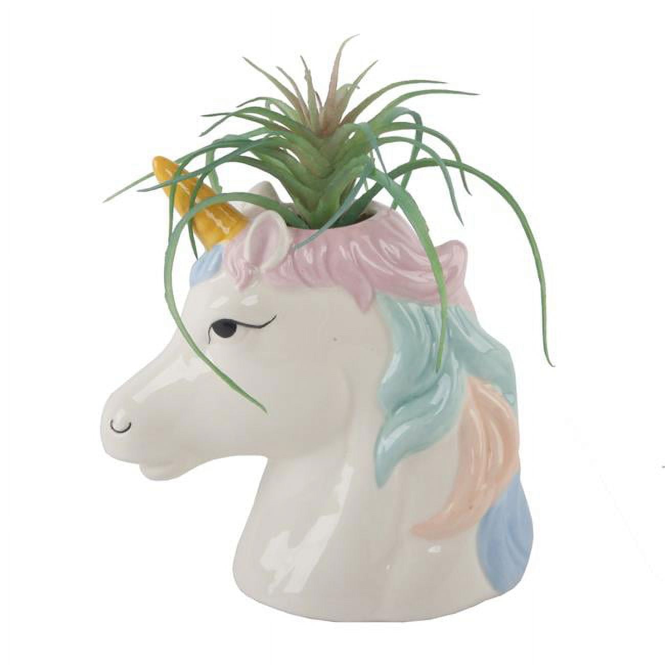 Succulent in 6' Tall Multi Color Ceramic Unicorn Pot - Walmart.com