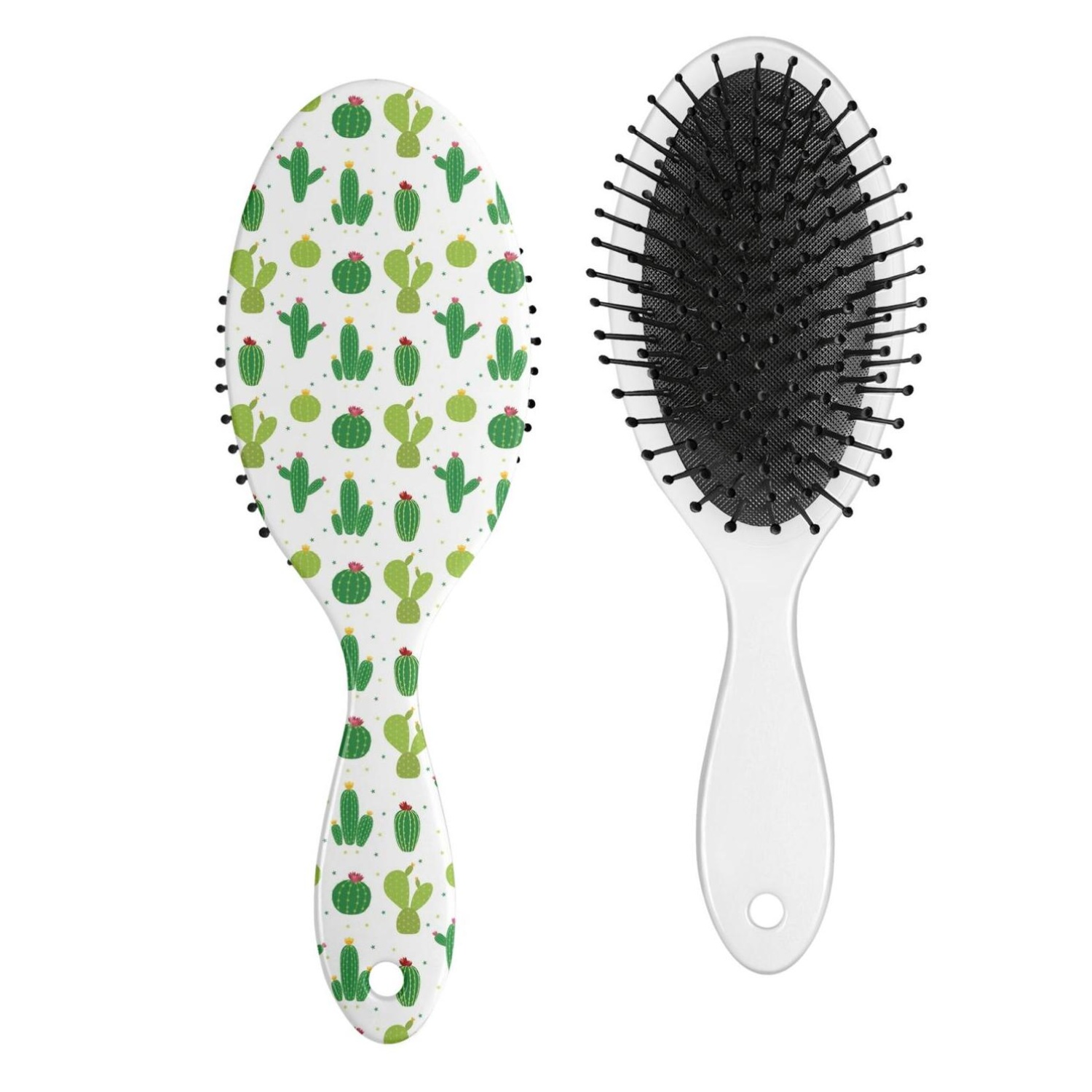 Succulents Hair Brush, Southwestern Succulent Detangling Paddle Brush ...