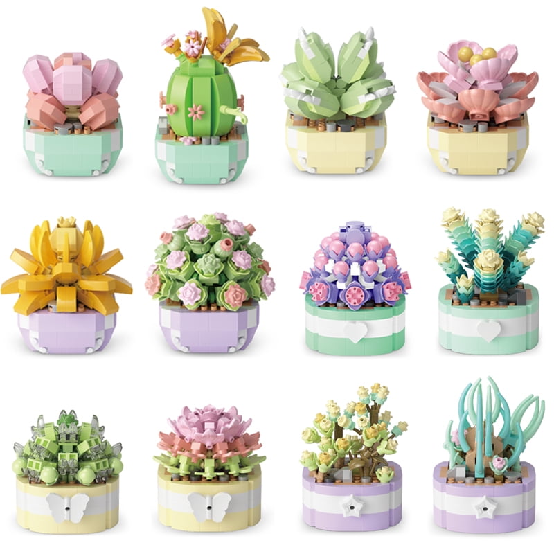 Succulents Plants Building Blocks for Adults,Succulents Building Kit ...