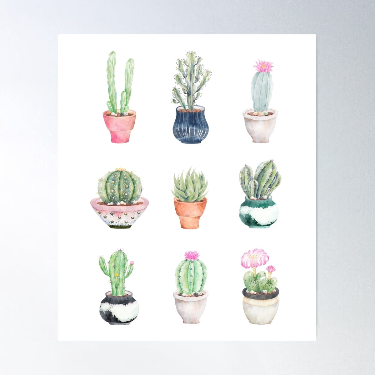 Succulents Poster Wall Art, Modern Wall Decor For Living Room Bedroom ...