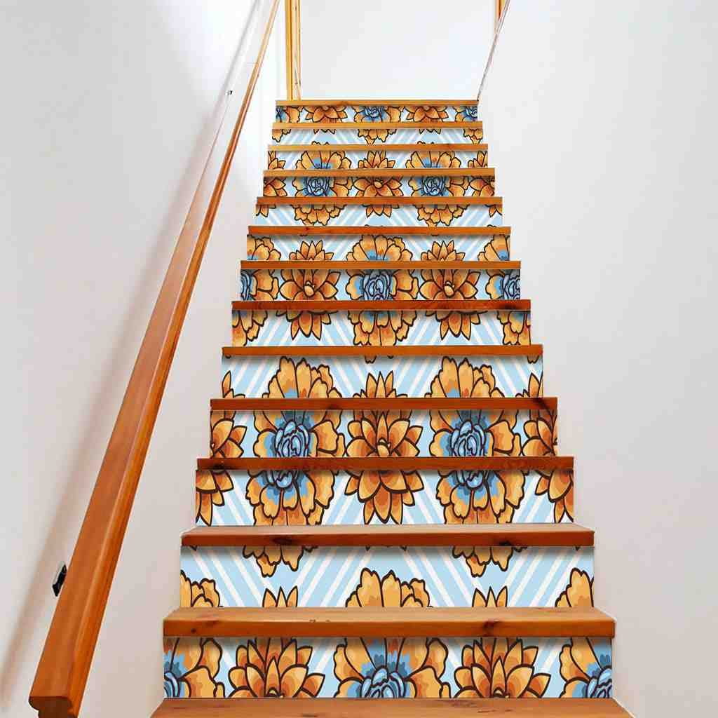 Succulents Stair Stickers Green Garden Plants Stairs Riser Decals Self ...