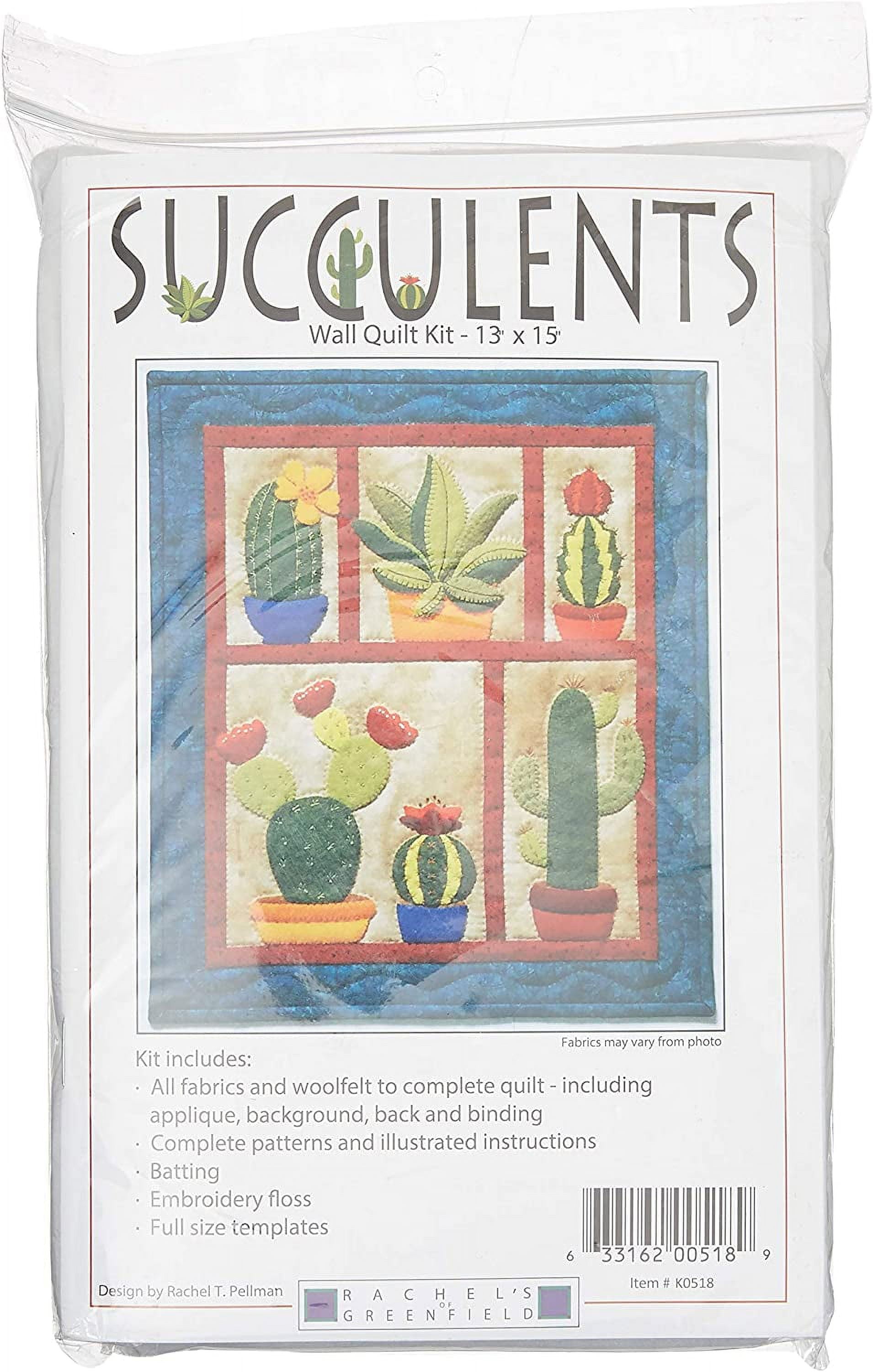 Succulents Wall Quilt Kit Pattern, - Walmart.com