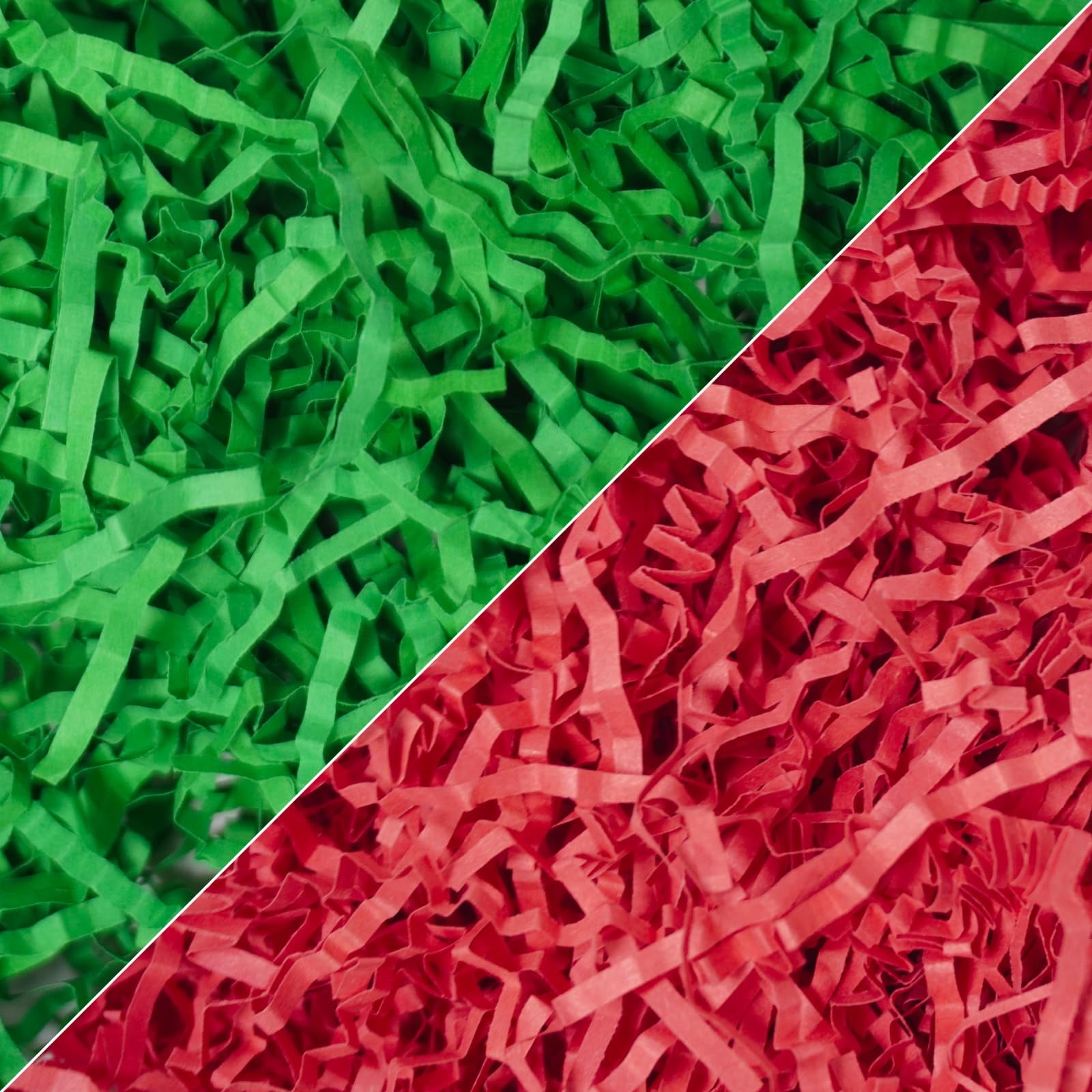 Succwoah 1 LB Christmas STF9 Crinkle Cut Paper Shred Filler, Red Green ...