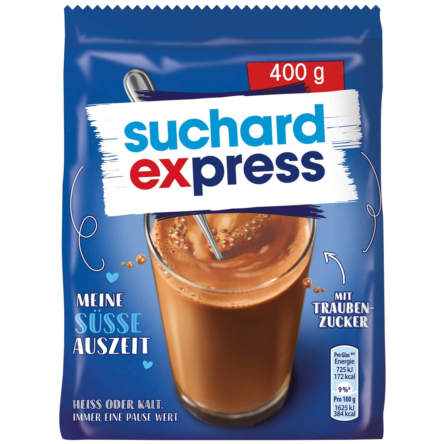 Suchard Cocoa Mix, Hot or Cold Milk, Delicious Energy Boost, 400g ...